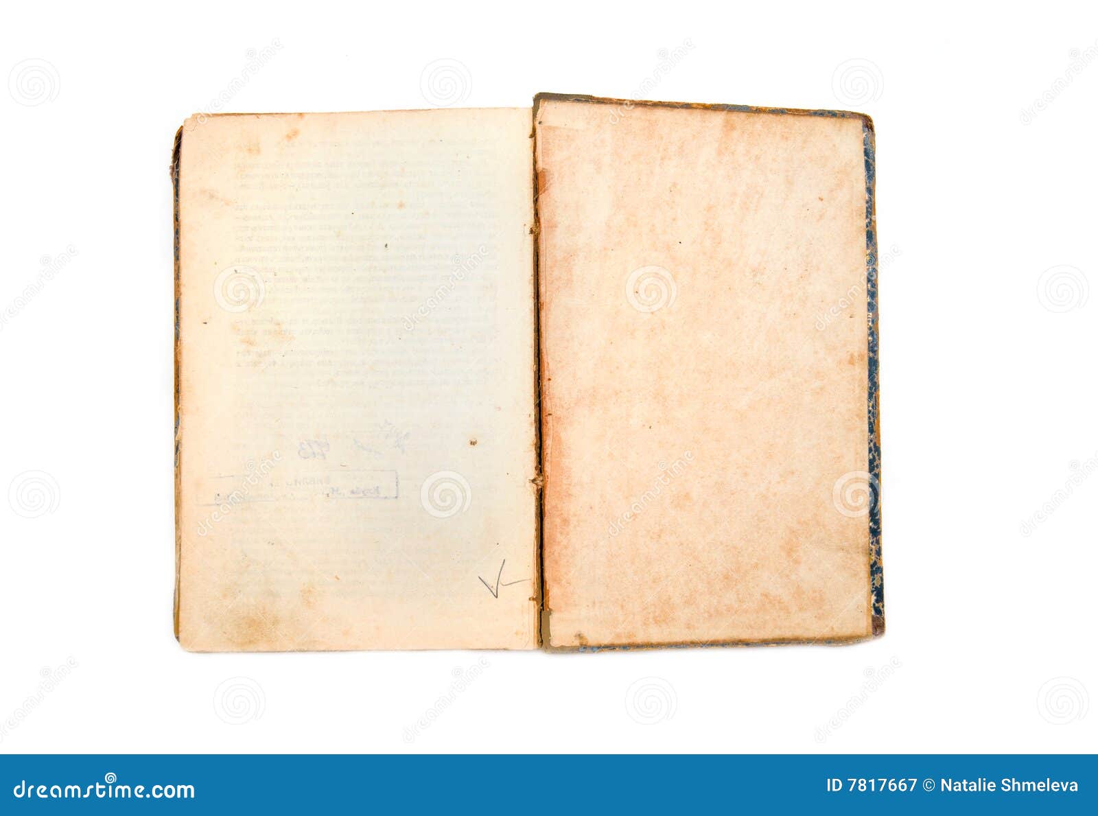 Empty aged book stock image. Image of open, stained, historic - 7817667