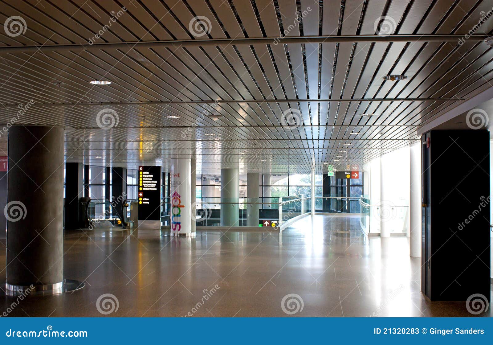The Empty Airport stock image. Image of hallways, horizontal - 21320283