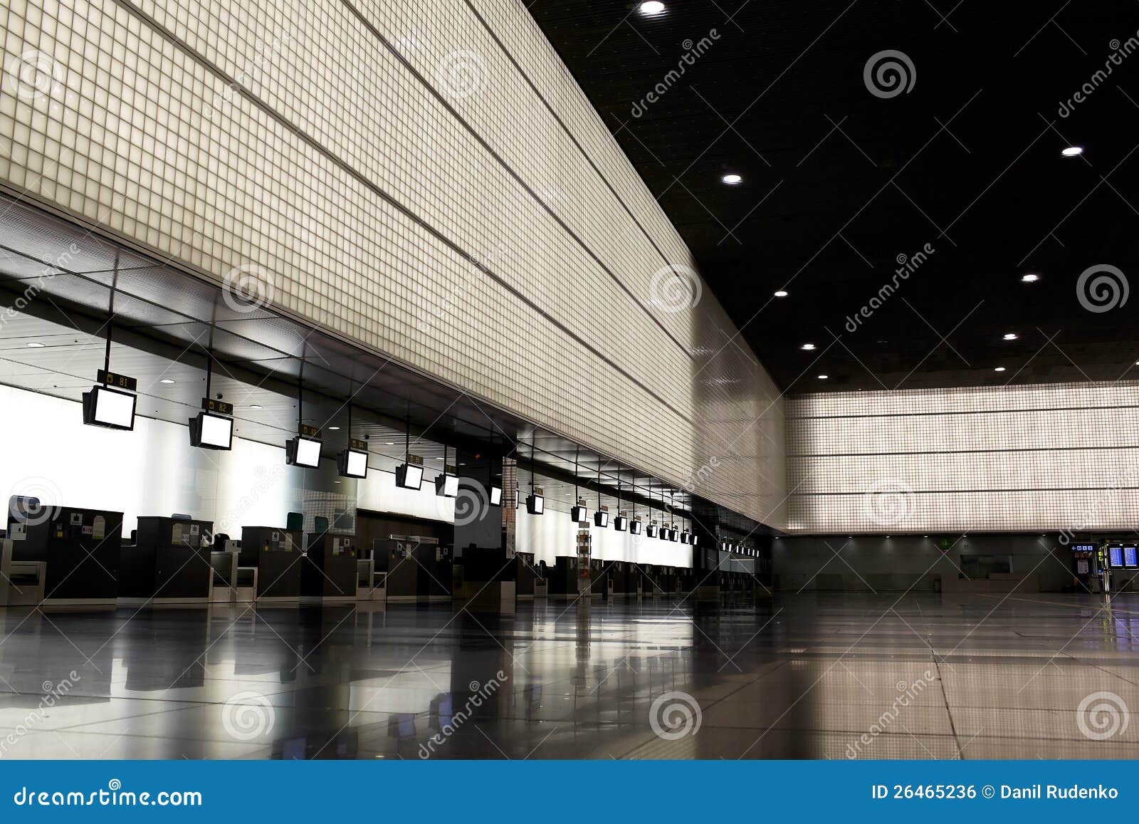 Empty airport hall. stock photo. Image of airport, empty - 26465236