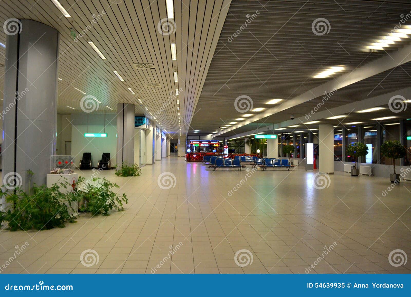 Empty airport hall editorial image. Image of airport - 54639935