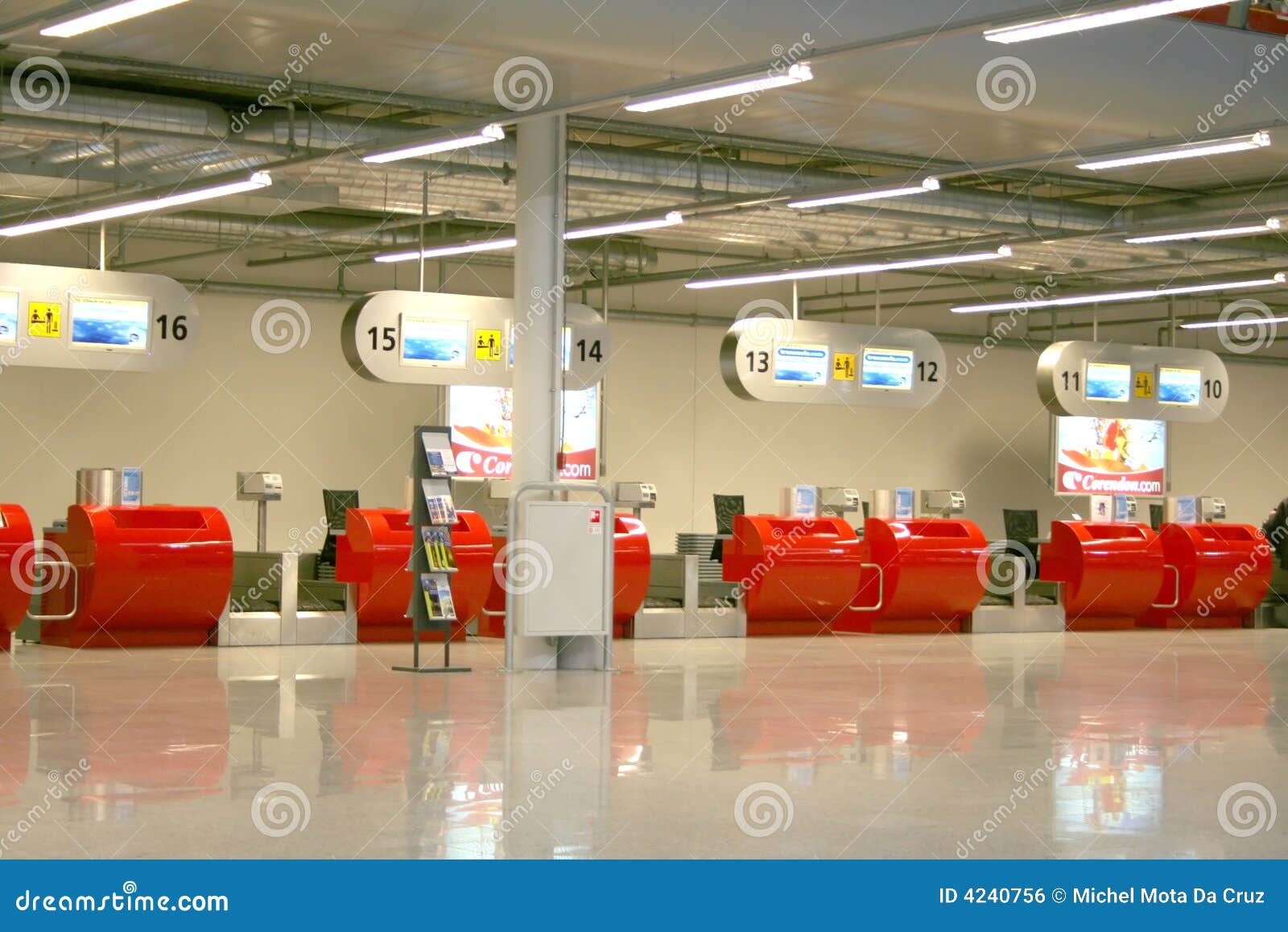 Empty Airport Terminal Lounge With Airplane On Background. Modern ...