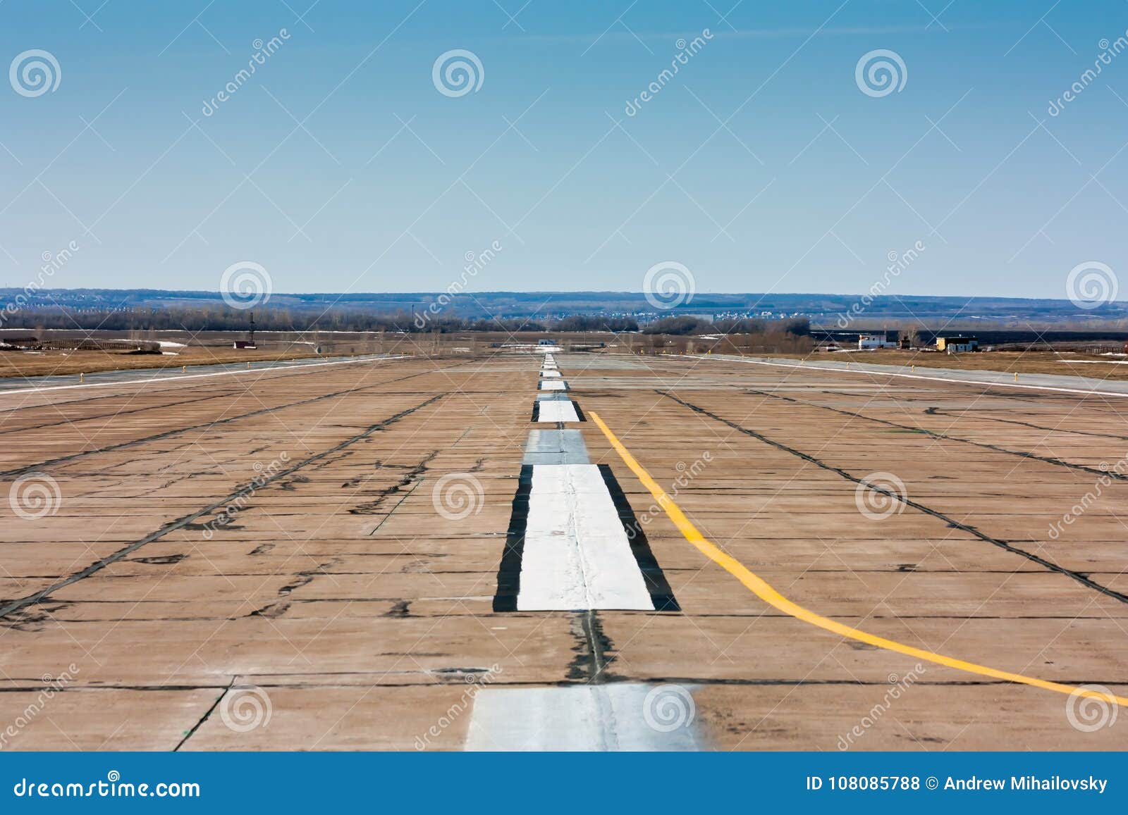 Empty airport runway stock photo. Image of empty, airfield - 108085788