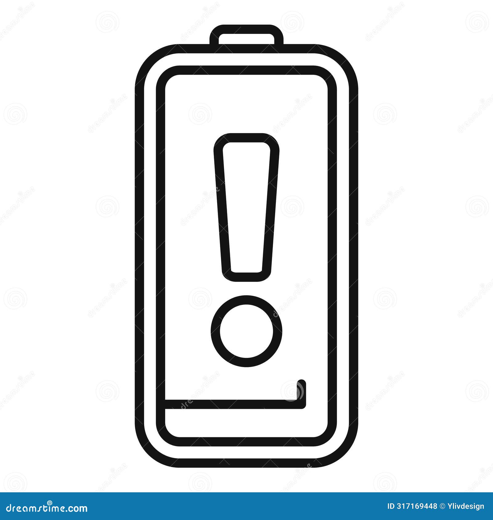 Empty Alkaline Battery Icon Outline Vector. Charging Process ...