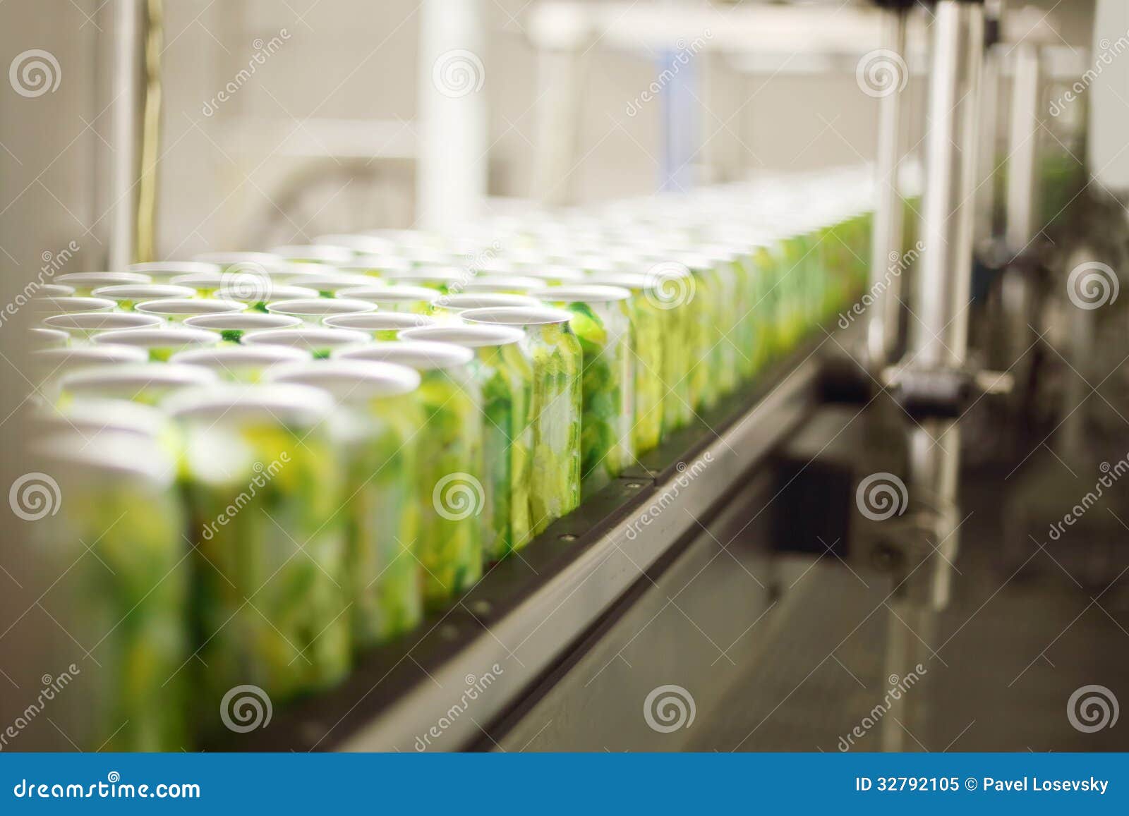 Empty Aluminum Cans for Drinks Move on Conveyor Stock Image - Image of ...