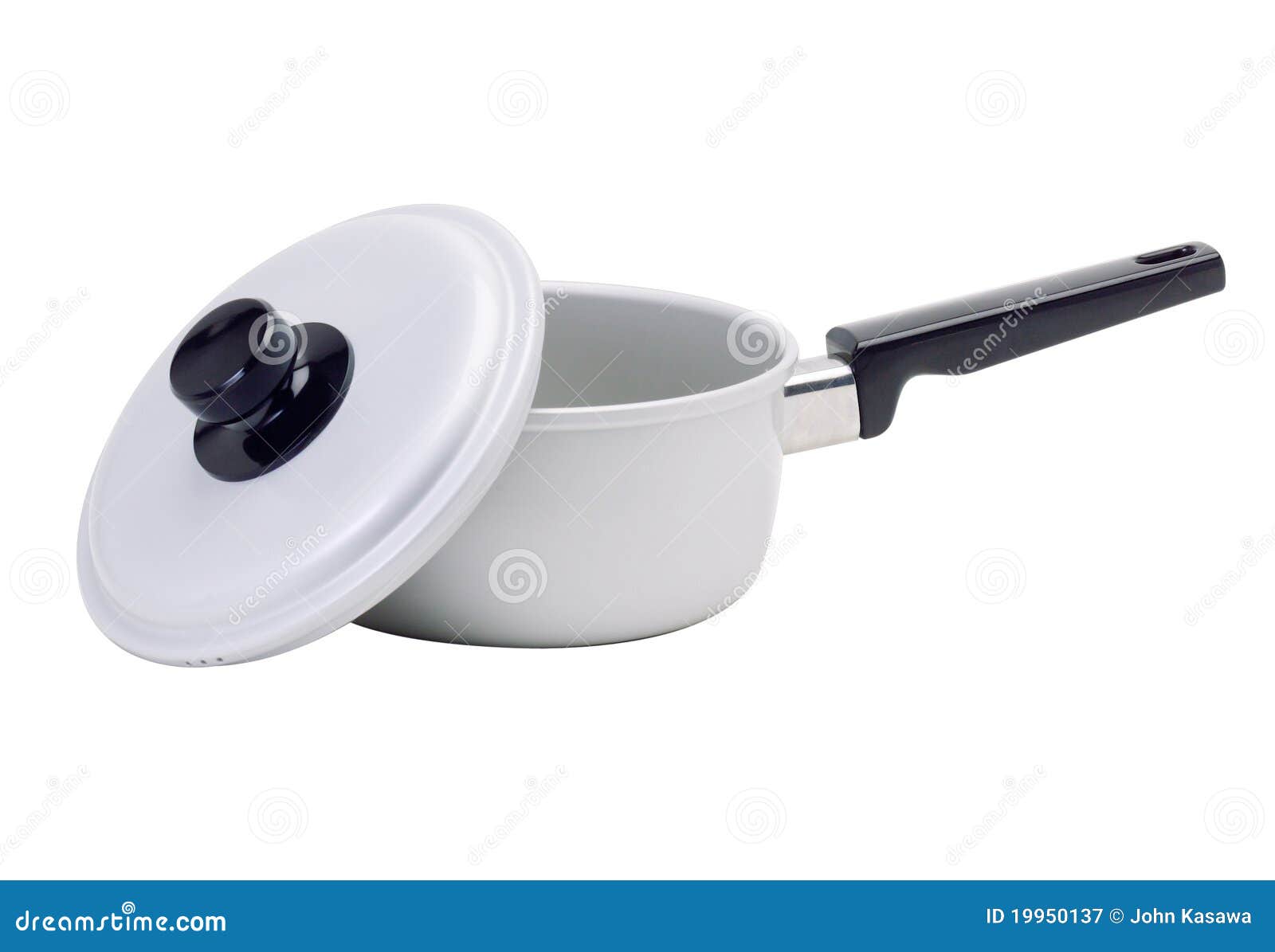 Empty and Open Aluminium Pot Isolated Stock Image - Image of meal ...