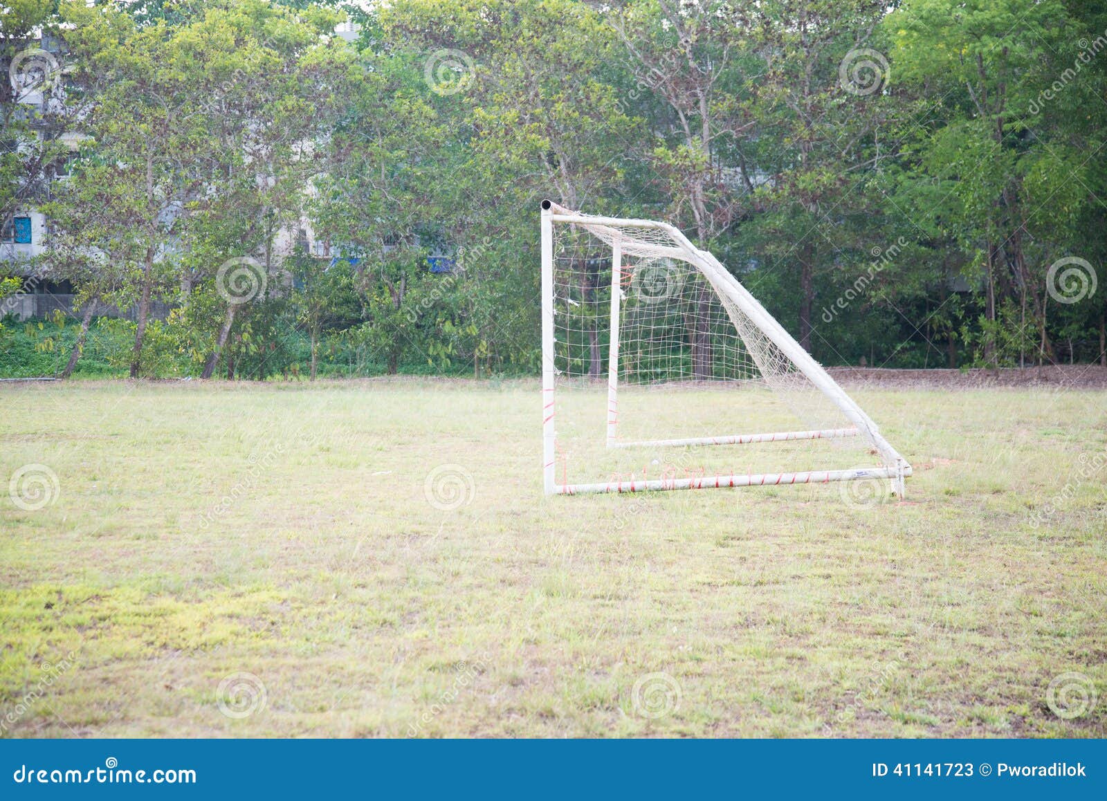 Empty Amateur Football Goal Stock Image - Image of team, ball: 41141723