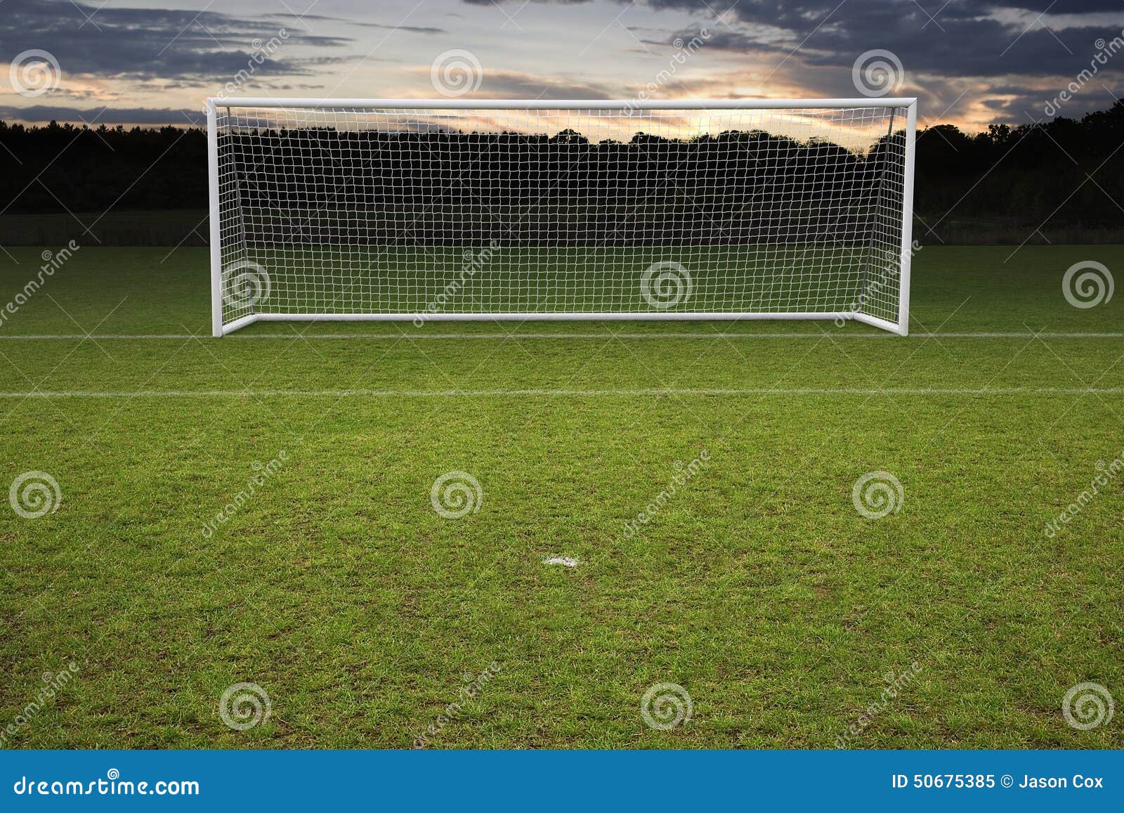 Empty Amateur Football Goal Posts Stock Image - Image of landscape ...
