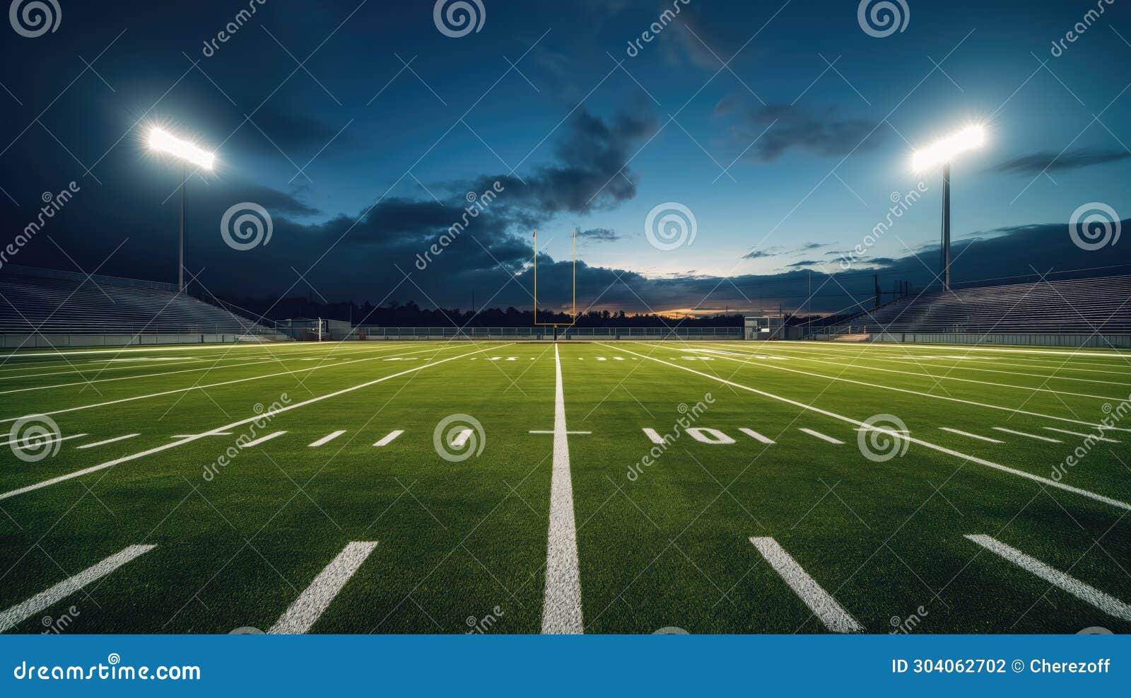 Empty American Football Pitch Stock Photo - Image of winner ...