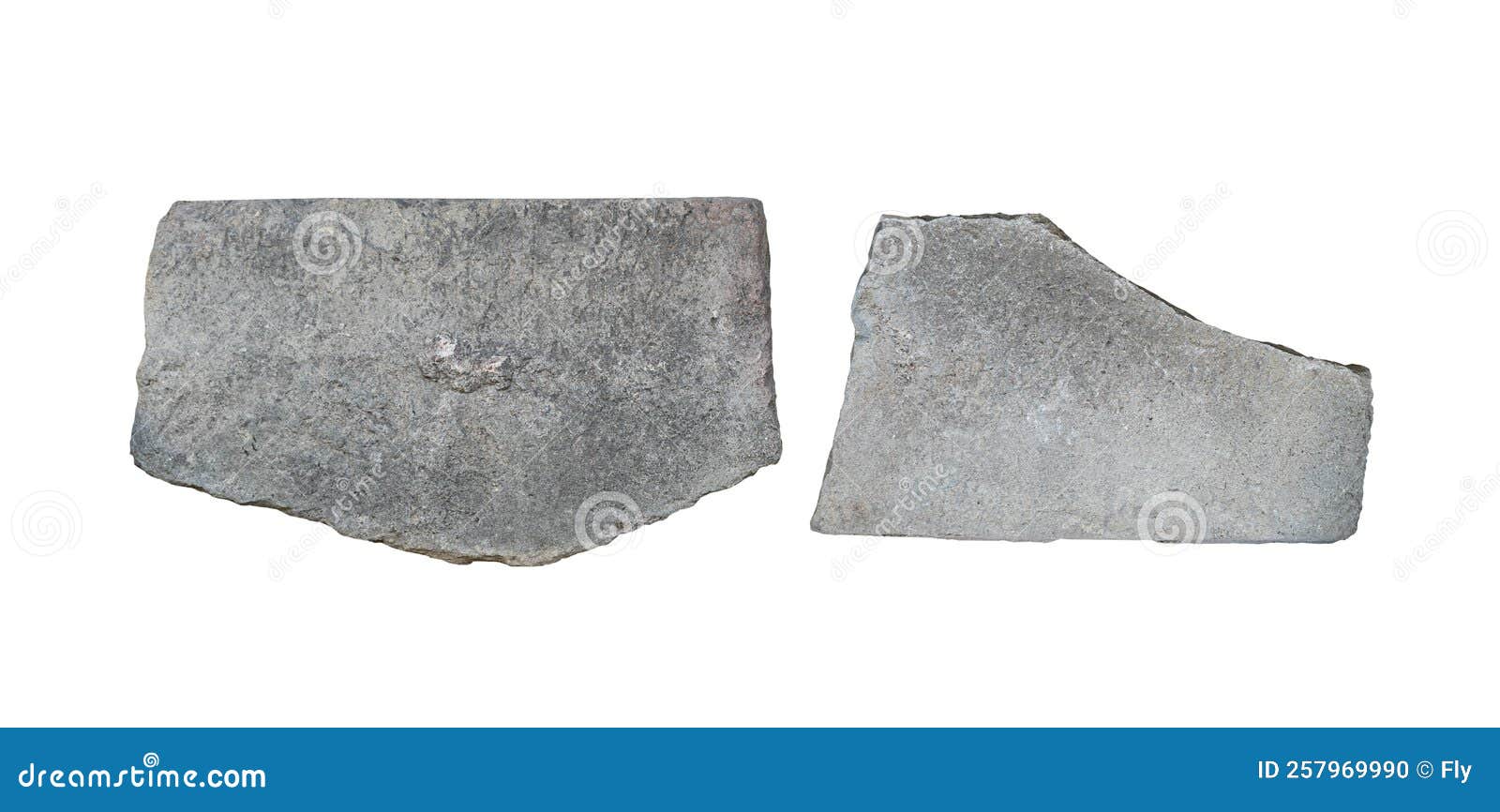 Empty Antique Large Square Plaques of Stone with Irregular Edges and ...
