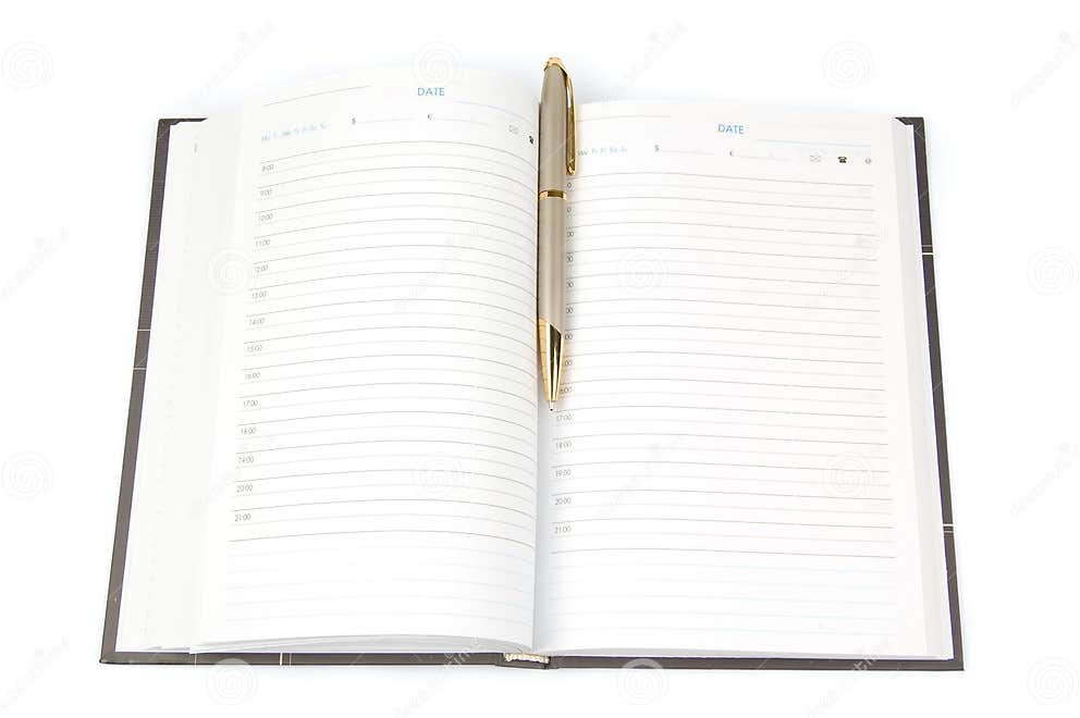 Empty appointment book stock photo. Image of note, isolated - 11999624