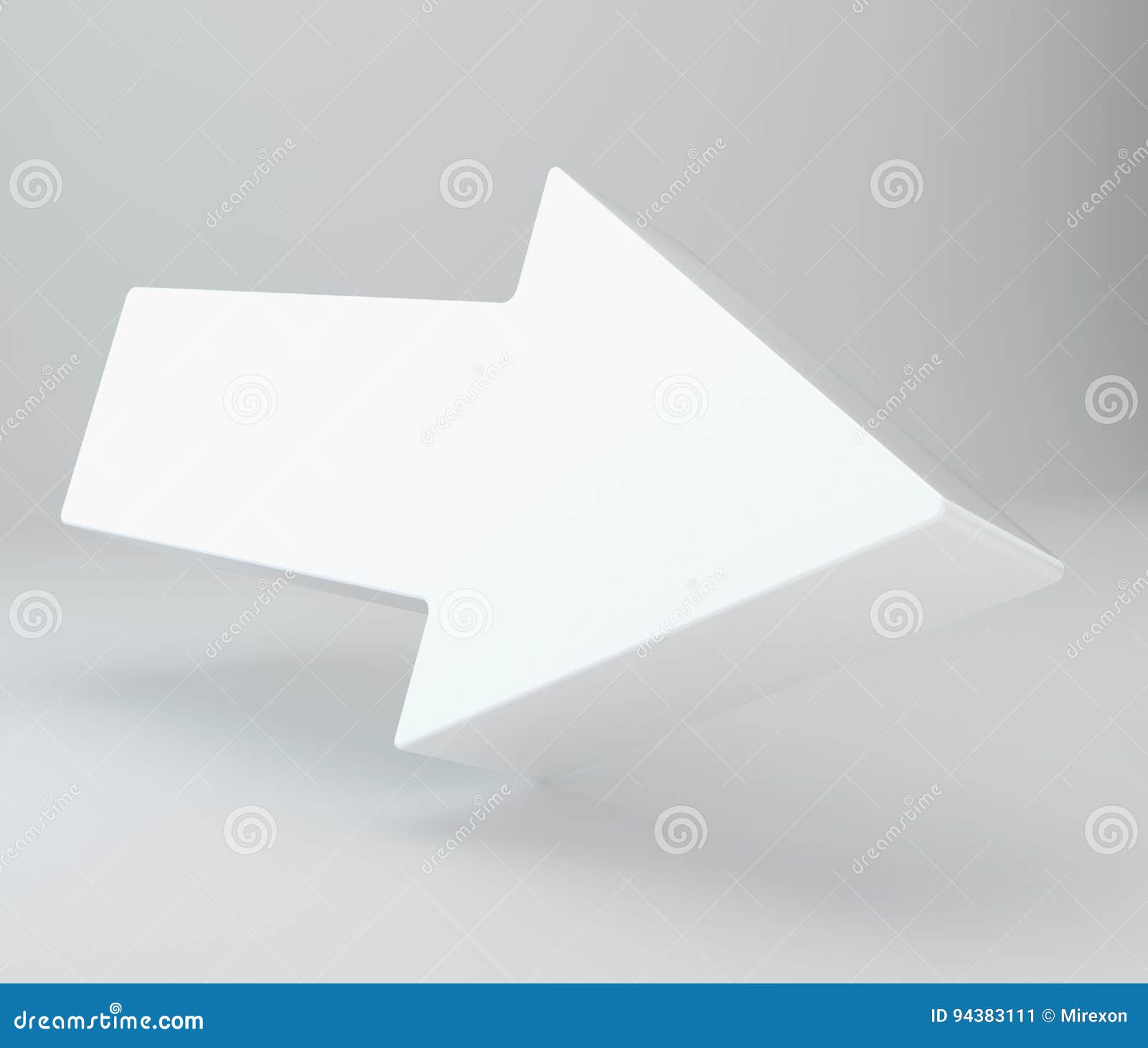 Empty Arrow with Shadow in Studio for Presentation. 3d Rendering Stock ...