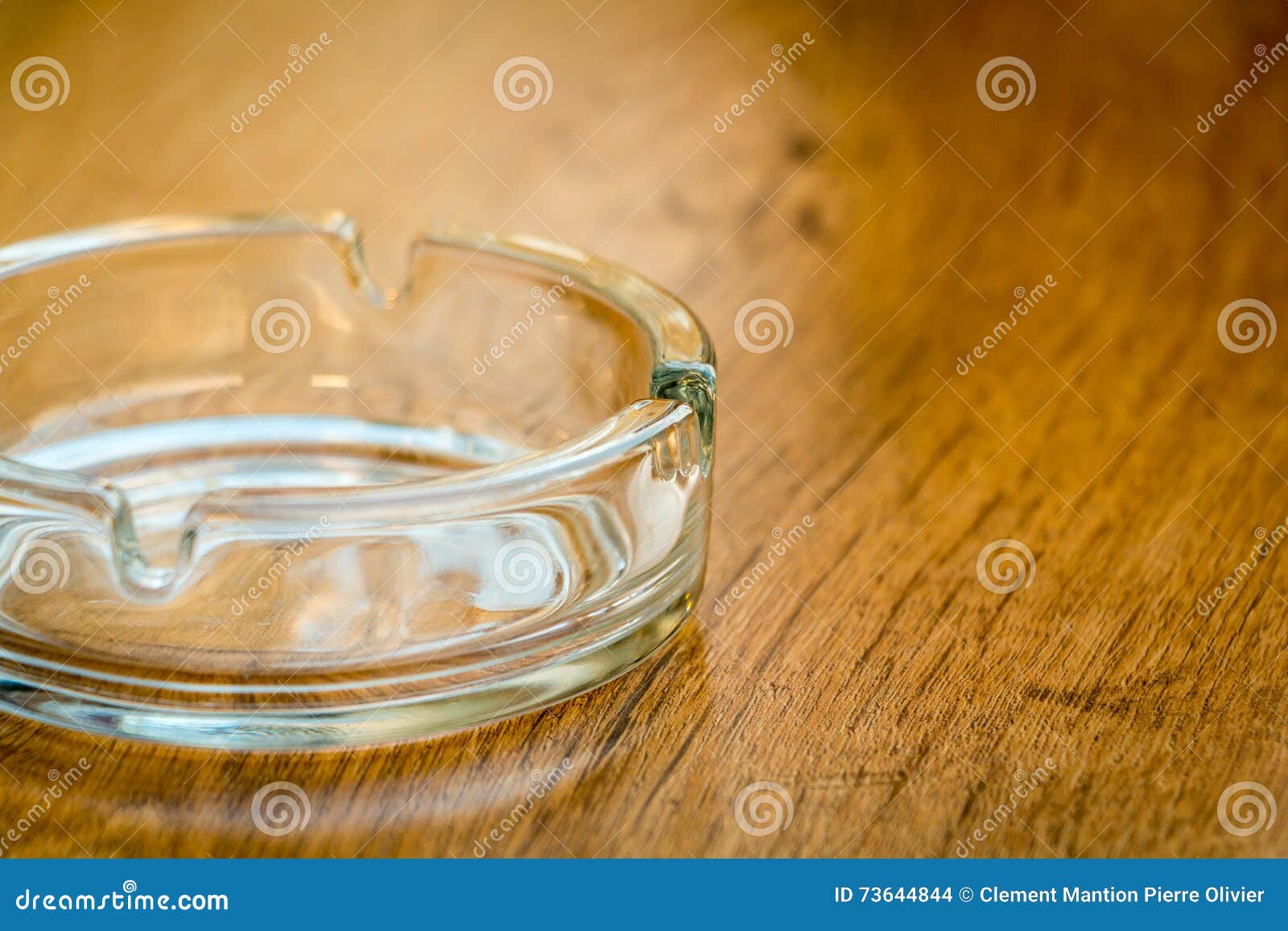 Empty Ashtray on a Wood Table Stock Photo - Image of addiction ...