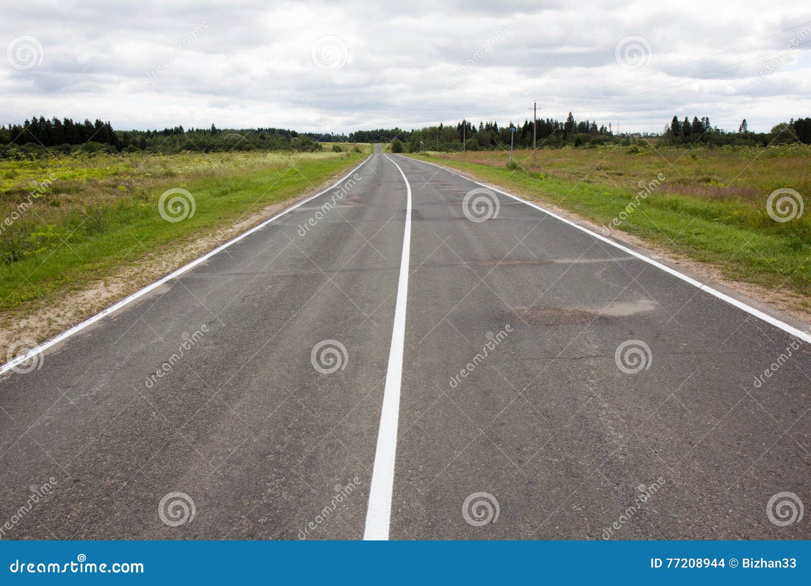 Empty Asphalt Road Perspective Stock Photo - Image of destination ...