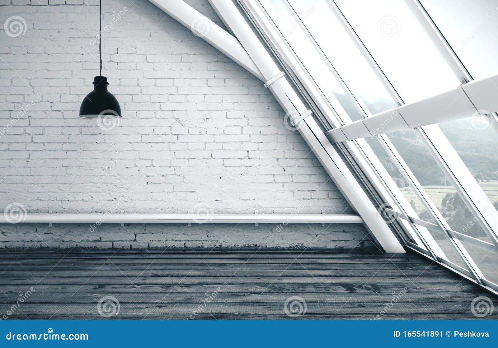 Empty Attic Interior Stock Image | CartoonDealer.com #165541891