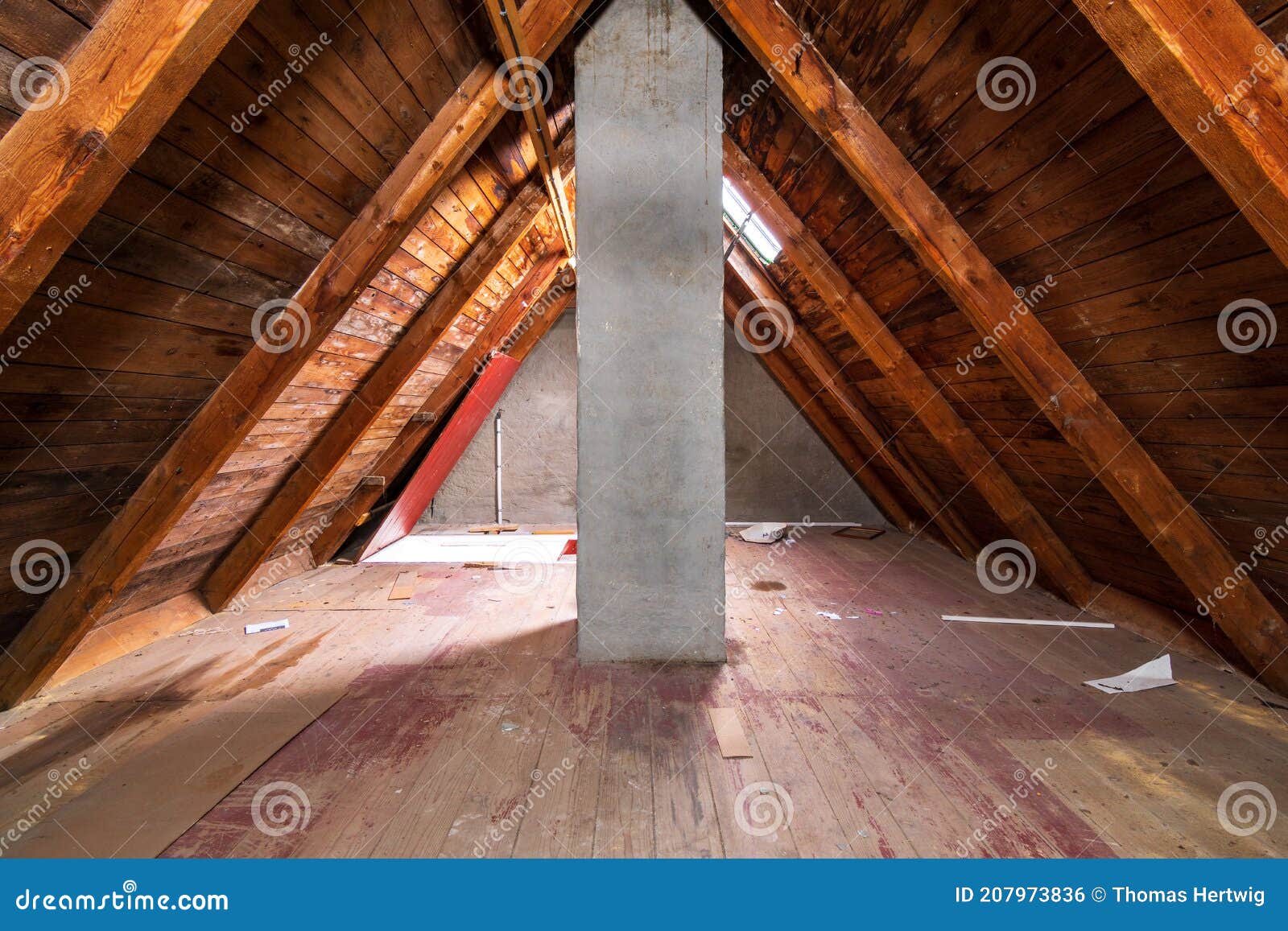 Empty Attic Renovation and Thermal Insulation Stock Photo - Image of ...