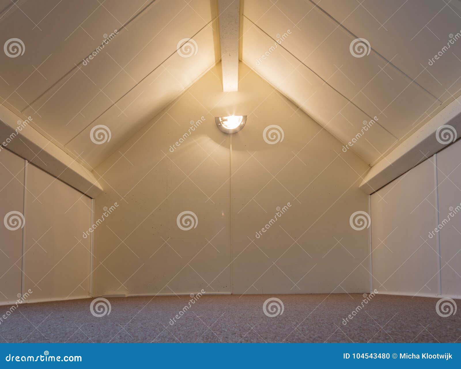 Empty attic room interior stock photo. Image of indoor - 104543480