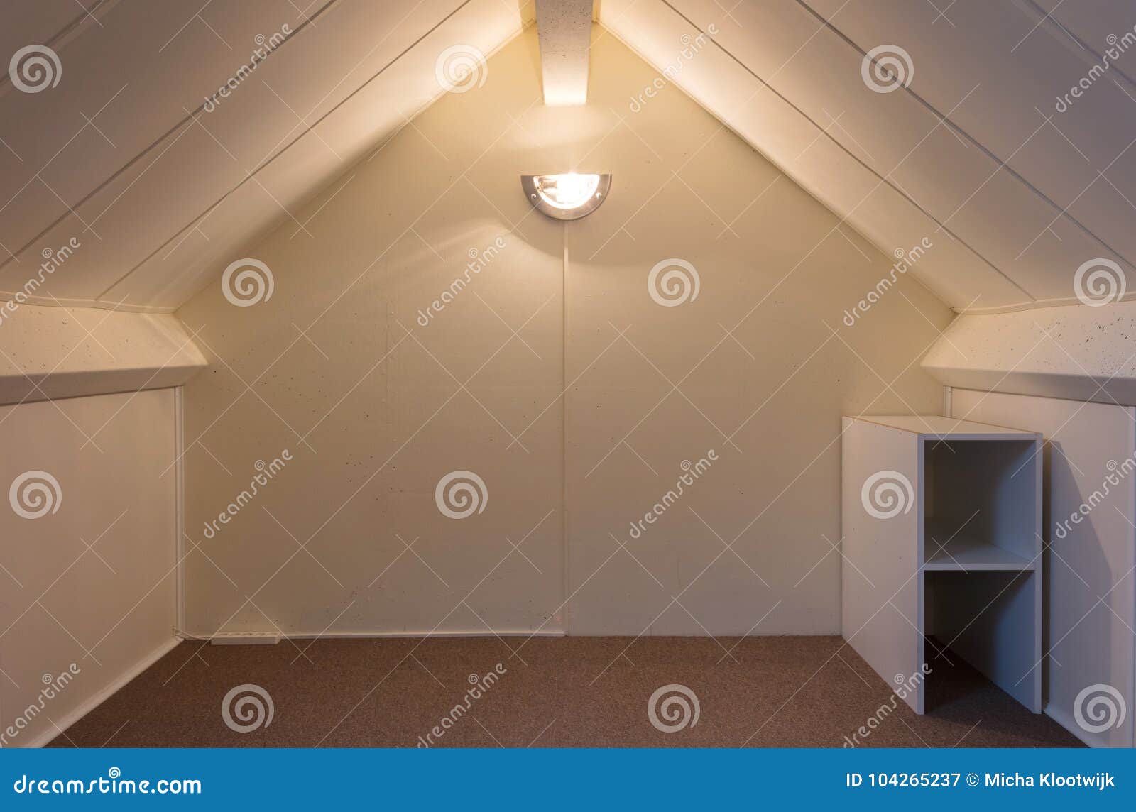 Empty attic room interior stock image. Image of ceiling - 104265237