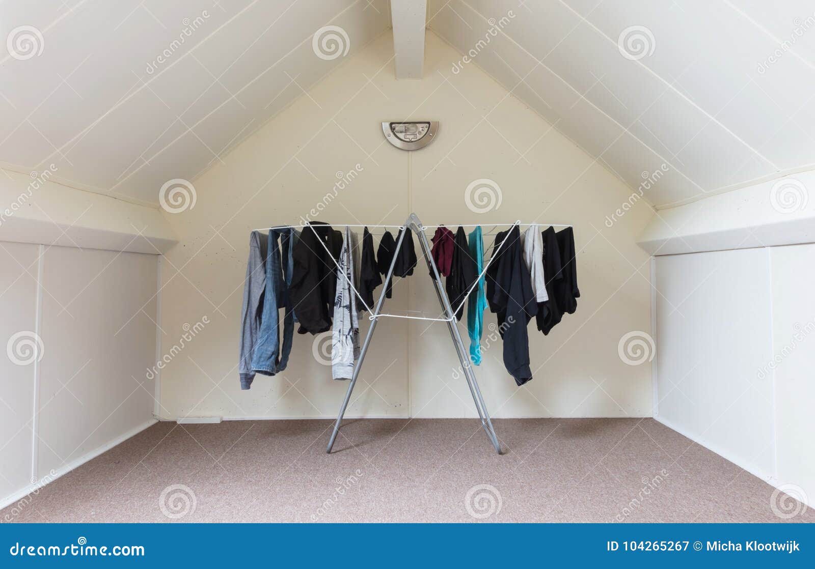 Empty attic room interior stock image. Image of housework - 104265267