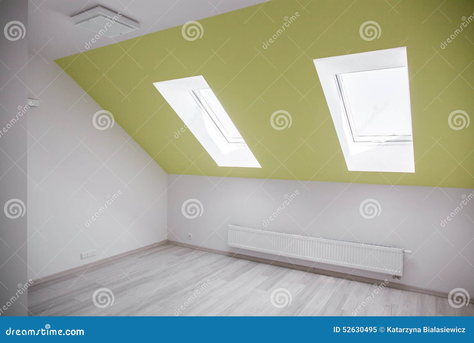 Empty attic room stock image. Image of attic, simply - 52630495