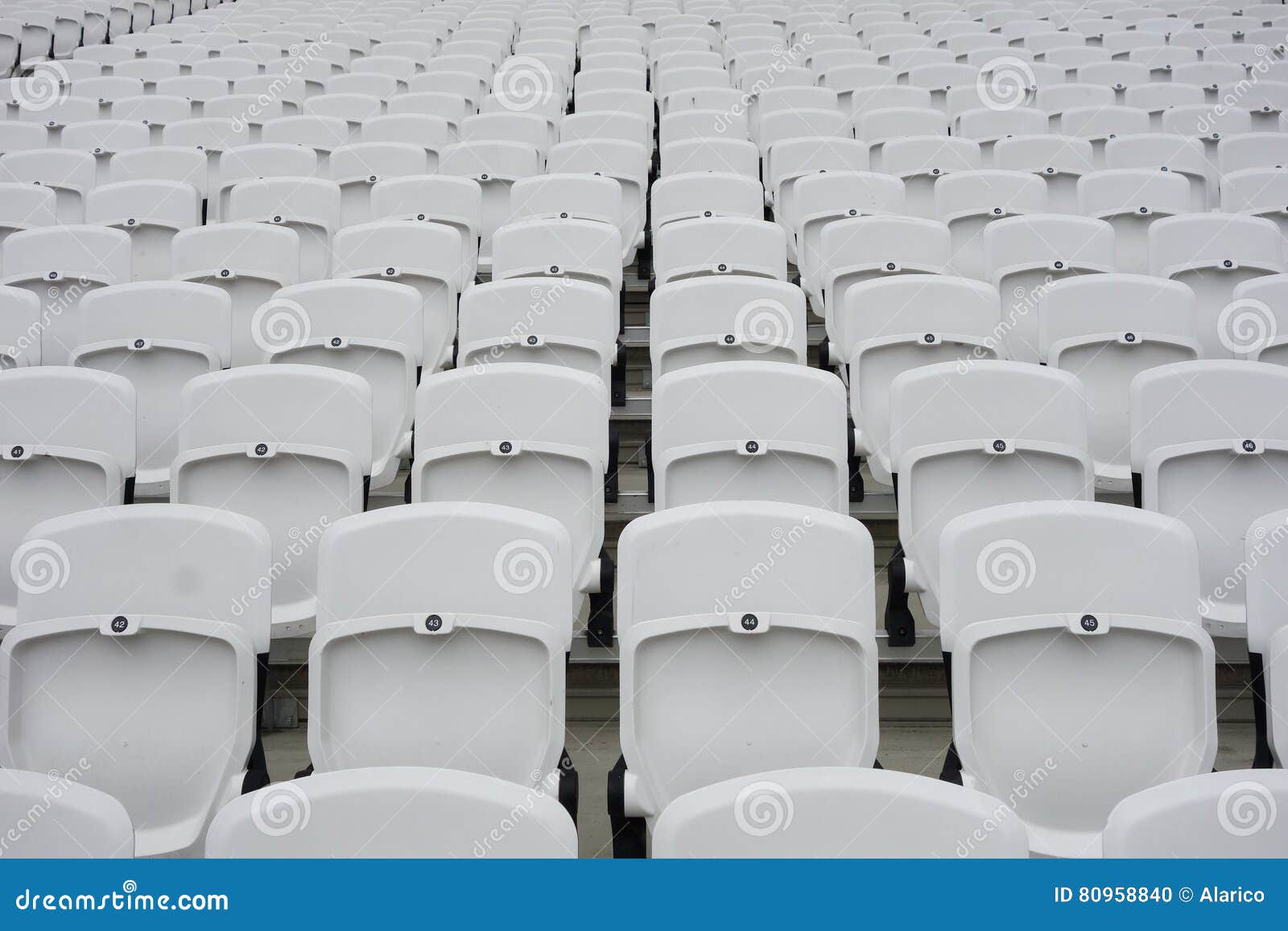 Empty audience seats stock photo. Image of perspective - 80958840
