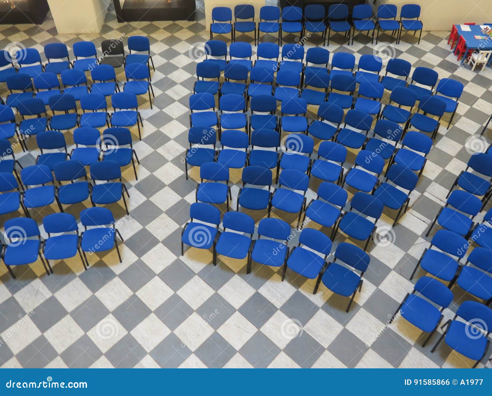Empty audience seats stock photo. Image of detail, hall - 91585866