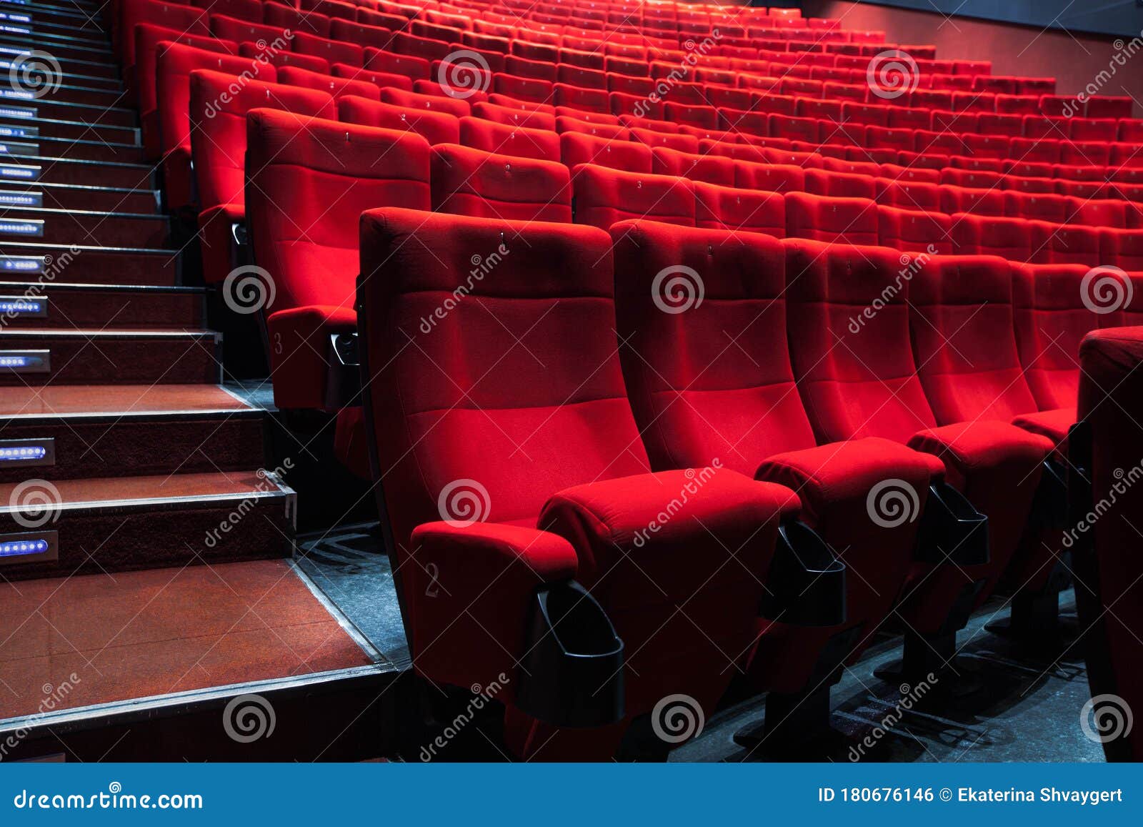 Empty auditorium stock photo. Image of seating, loneliness - 180676146