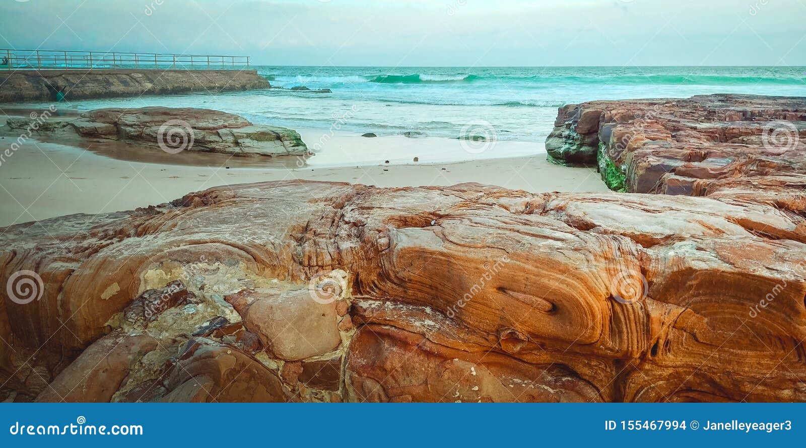 Empty Australian Beach stock photo. Image of tourism - 155467994