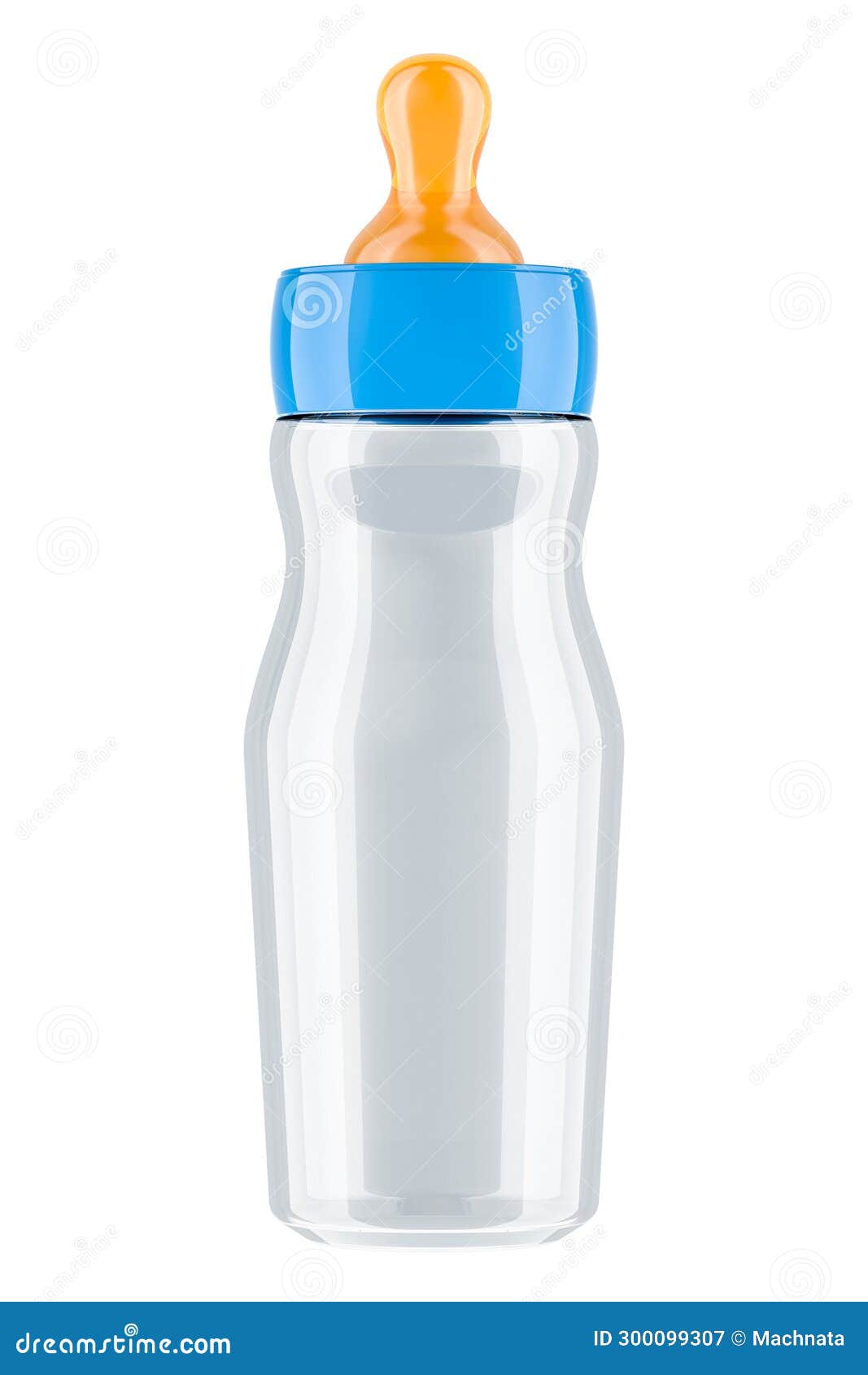 Empty Baby Bottle, 3D Rendering Stock Illustration - Illustration of ...