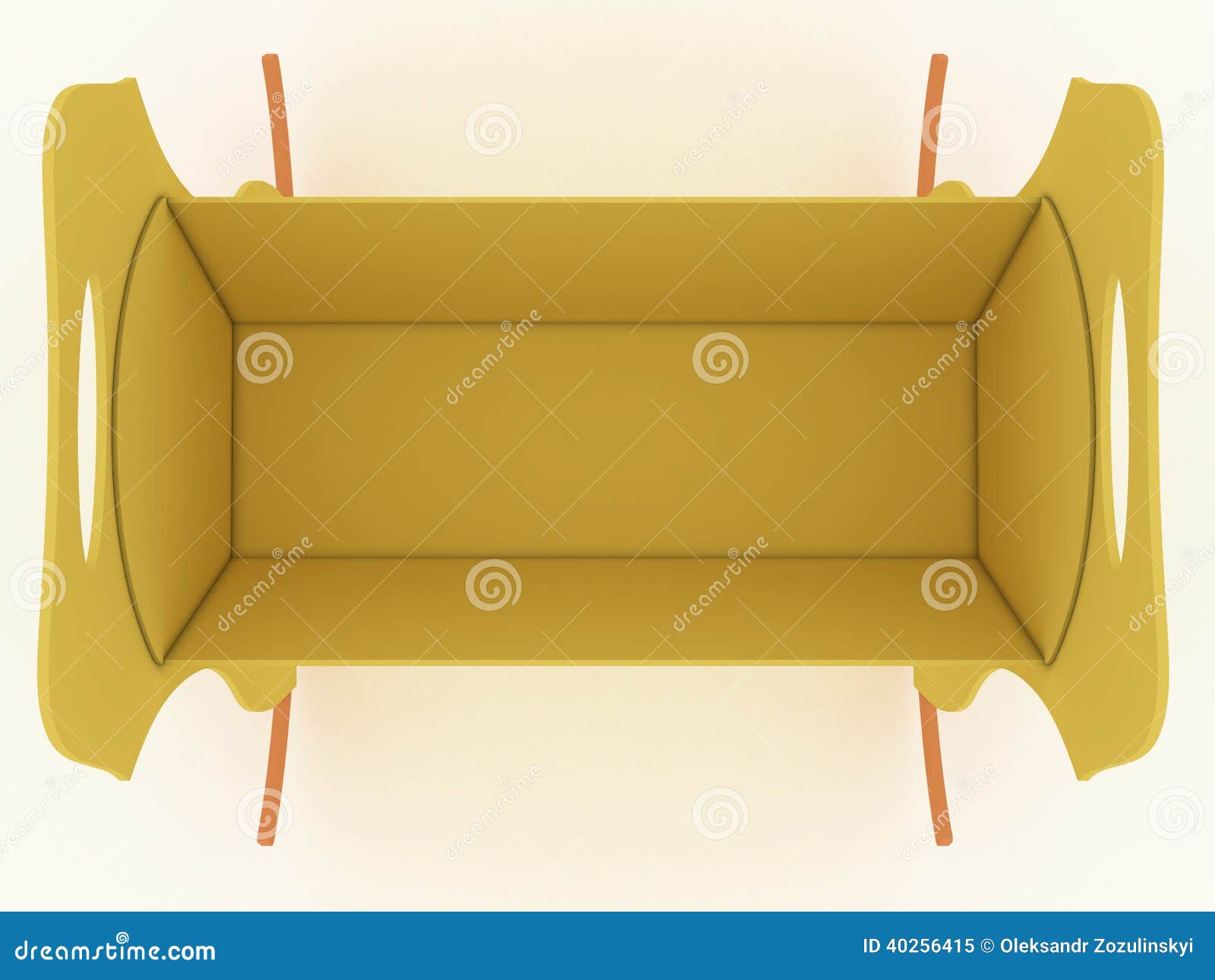 Empty baby cradle #3 stock illustration. Illustration of baby - 40256415