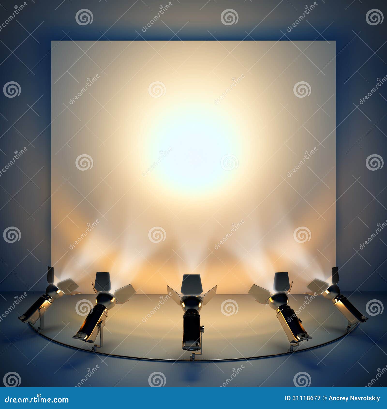 Empty Stage Spotlight