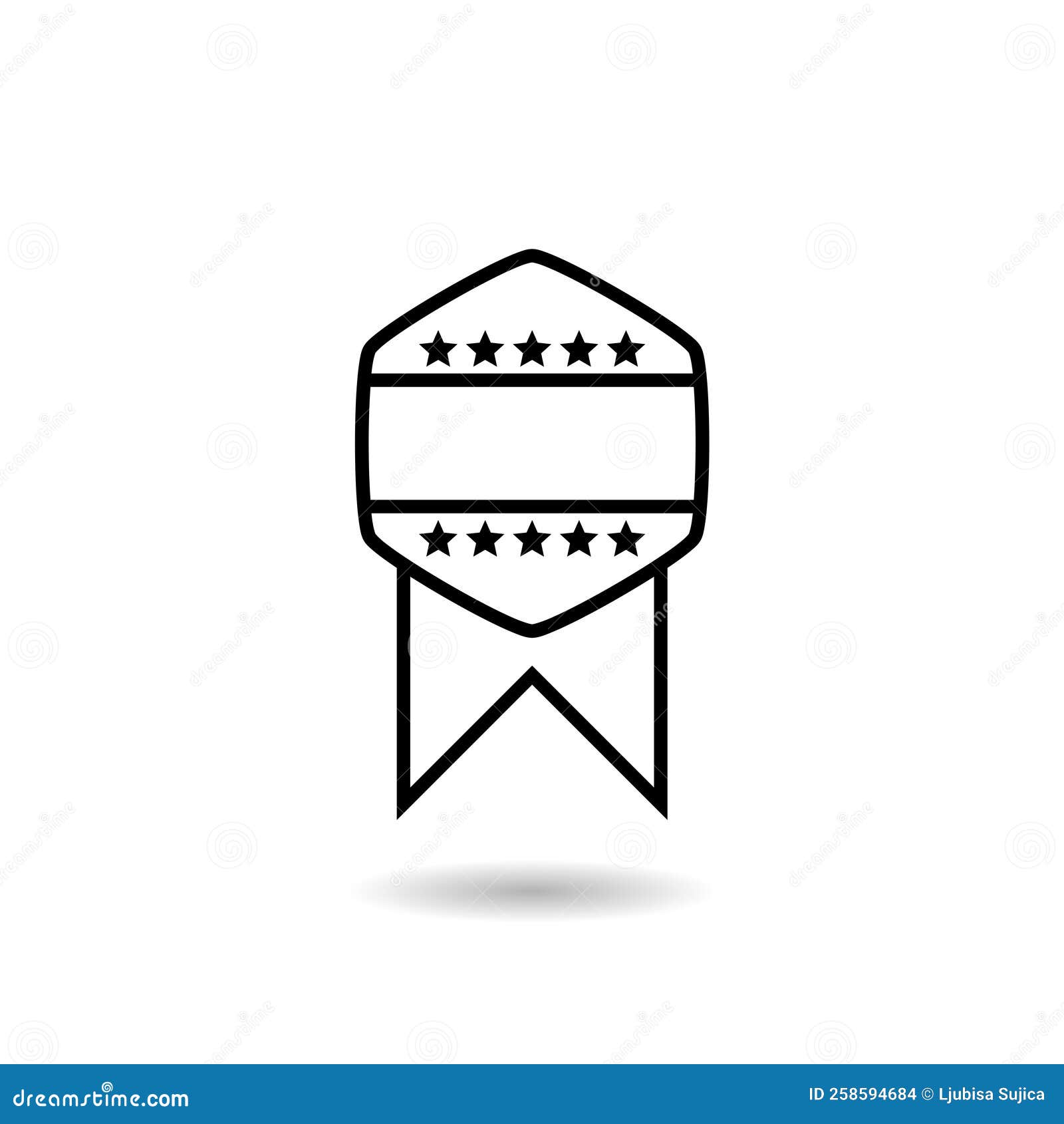 Empty Badge Icon Logo with Shadow Stock Vector - Illustration of badge ...