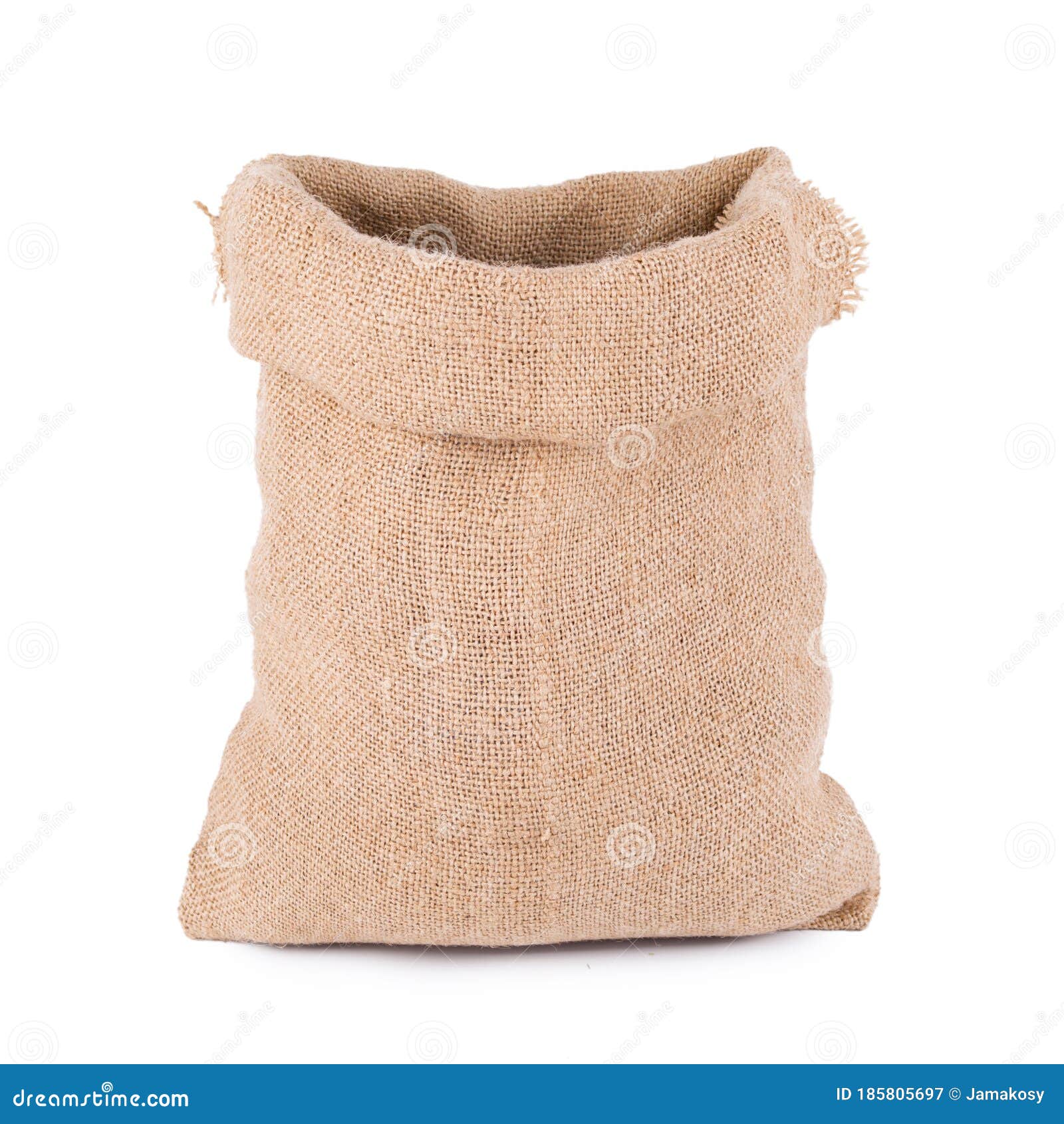 Empty Bag from a Sacking Isolated on a White Background Stock Image ...
