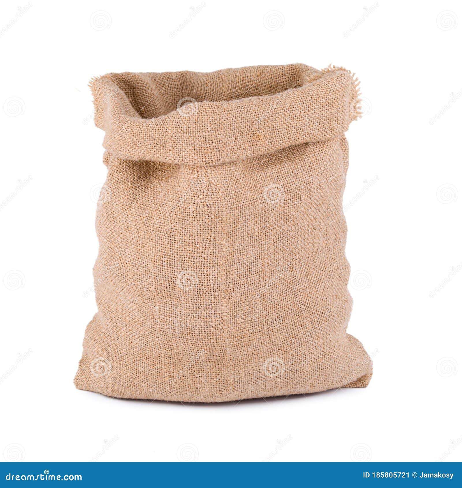 Empty Bag from a Sacking Isolated on a White Background Stock Image ...