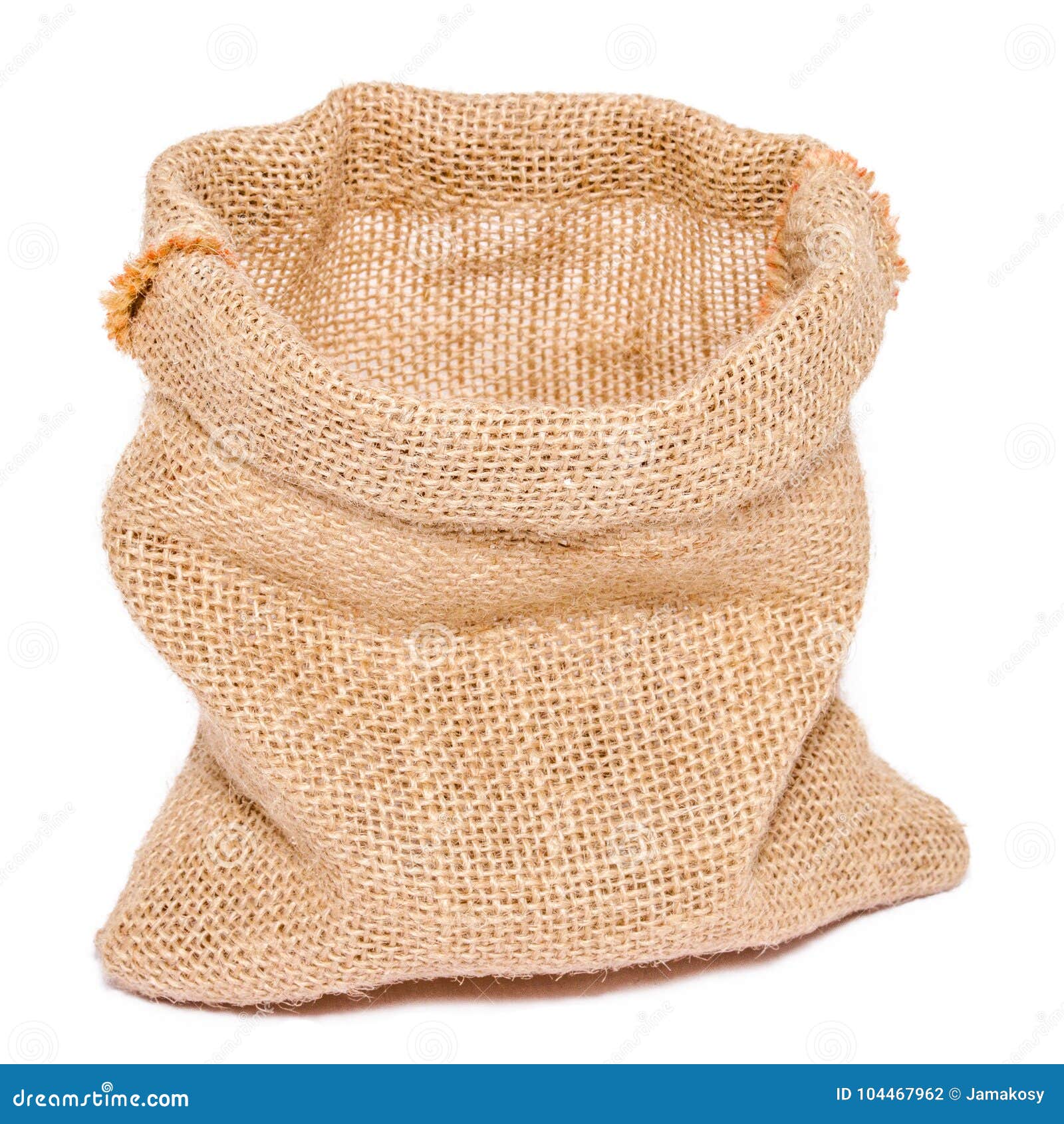 Empty Bag from Sacking Isolated Stock Photo - Image of stuffed, fiber ...