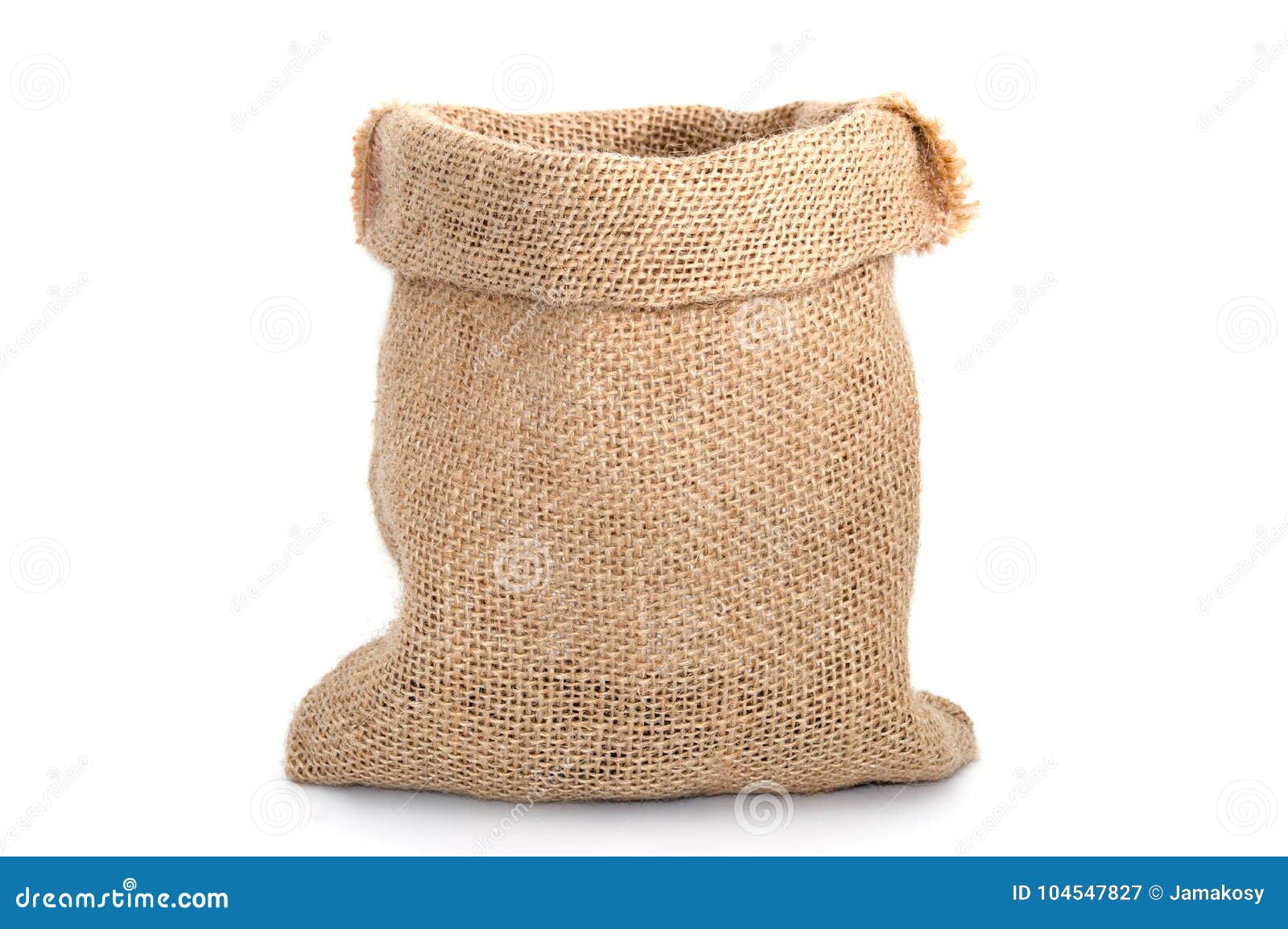Empty Bag from Sacking Isolated Stock Image - Image of rustic, isolated ...