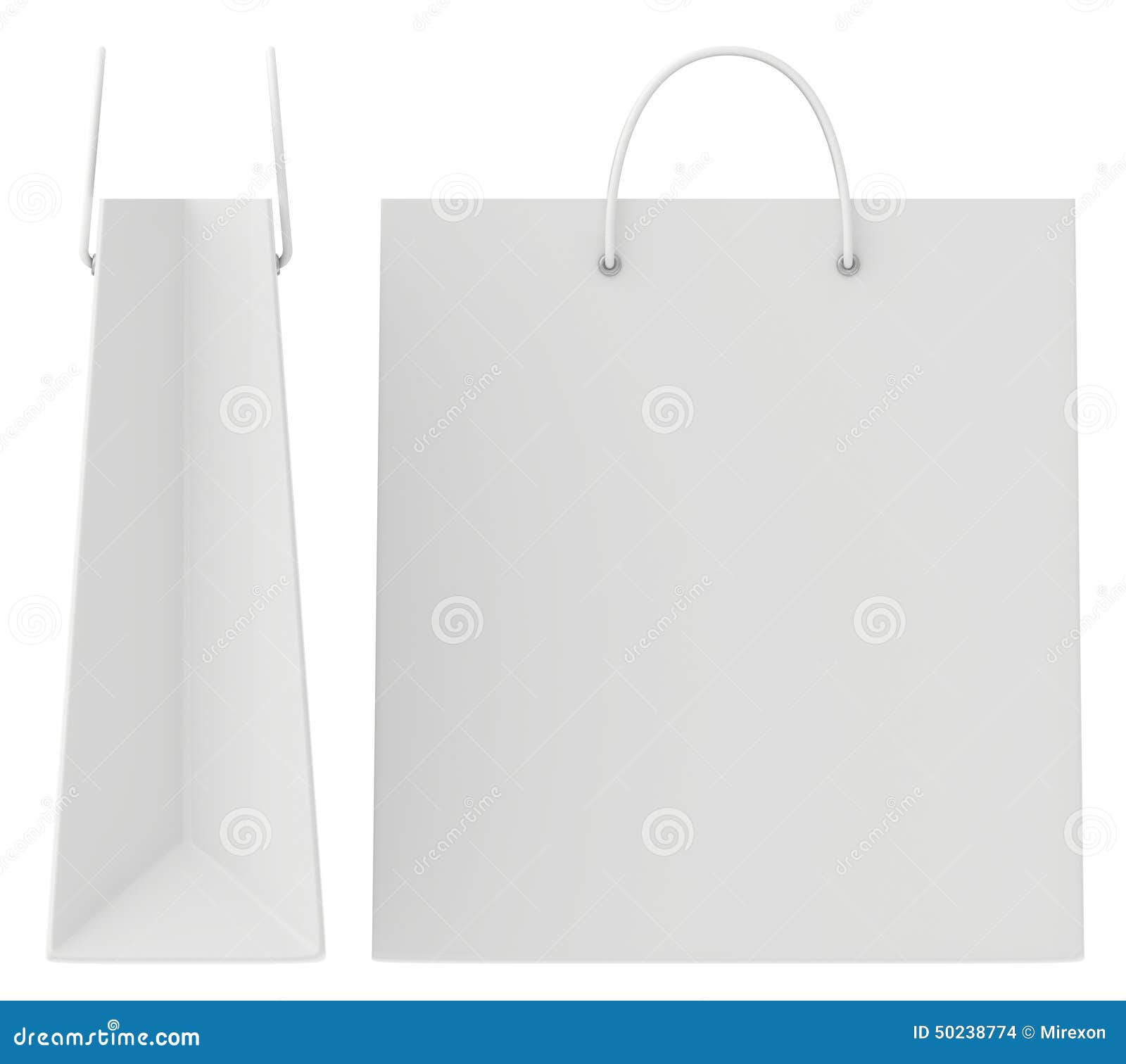 Empty Bags Isolated on White Background Stock Illustration ...