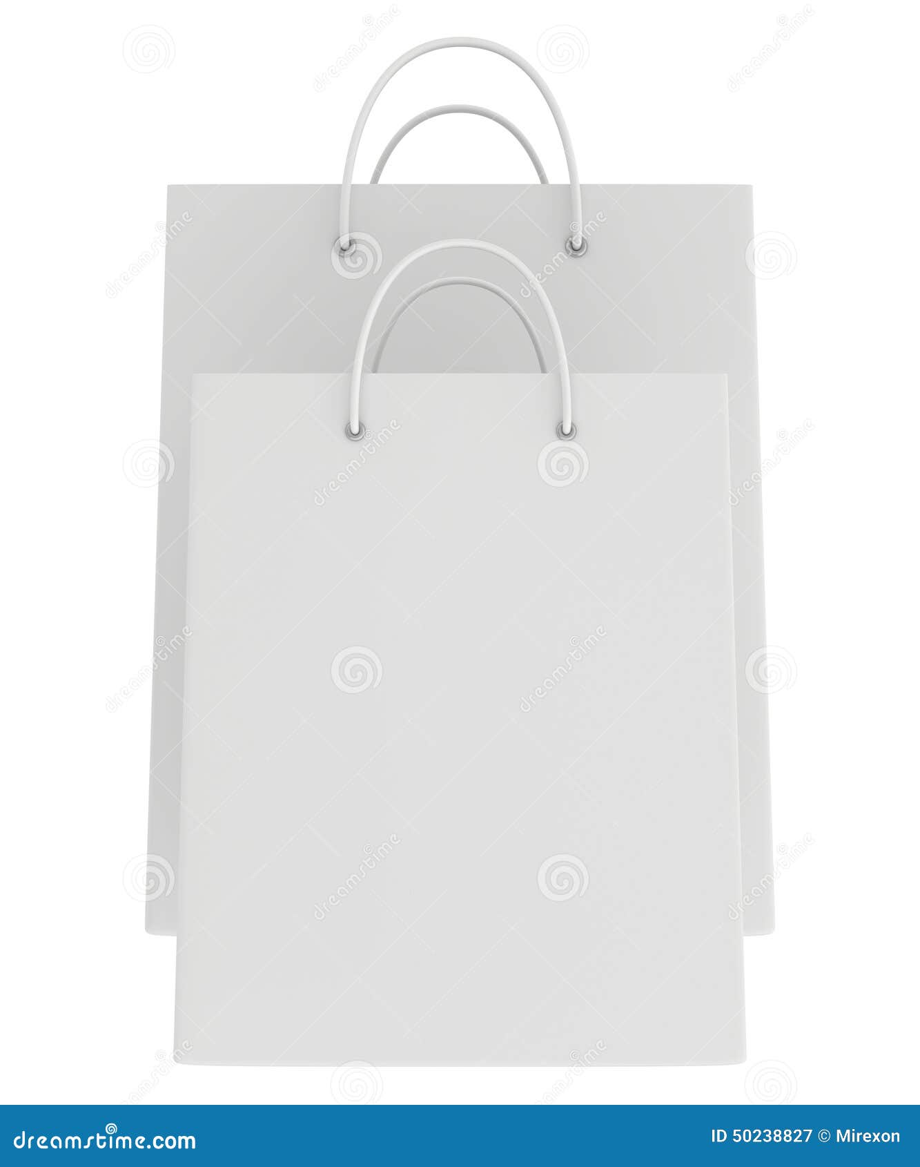 Empty Bags Isolated on White Background Stock Illustration ...
