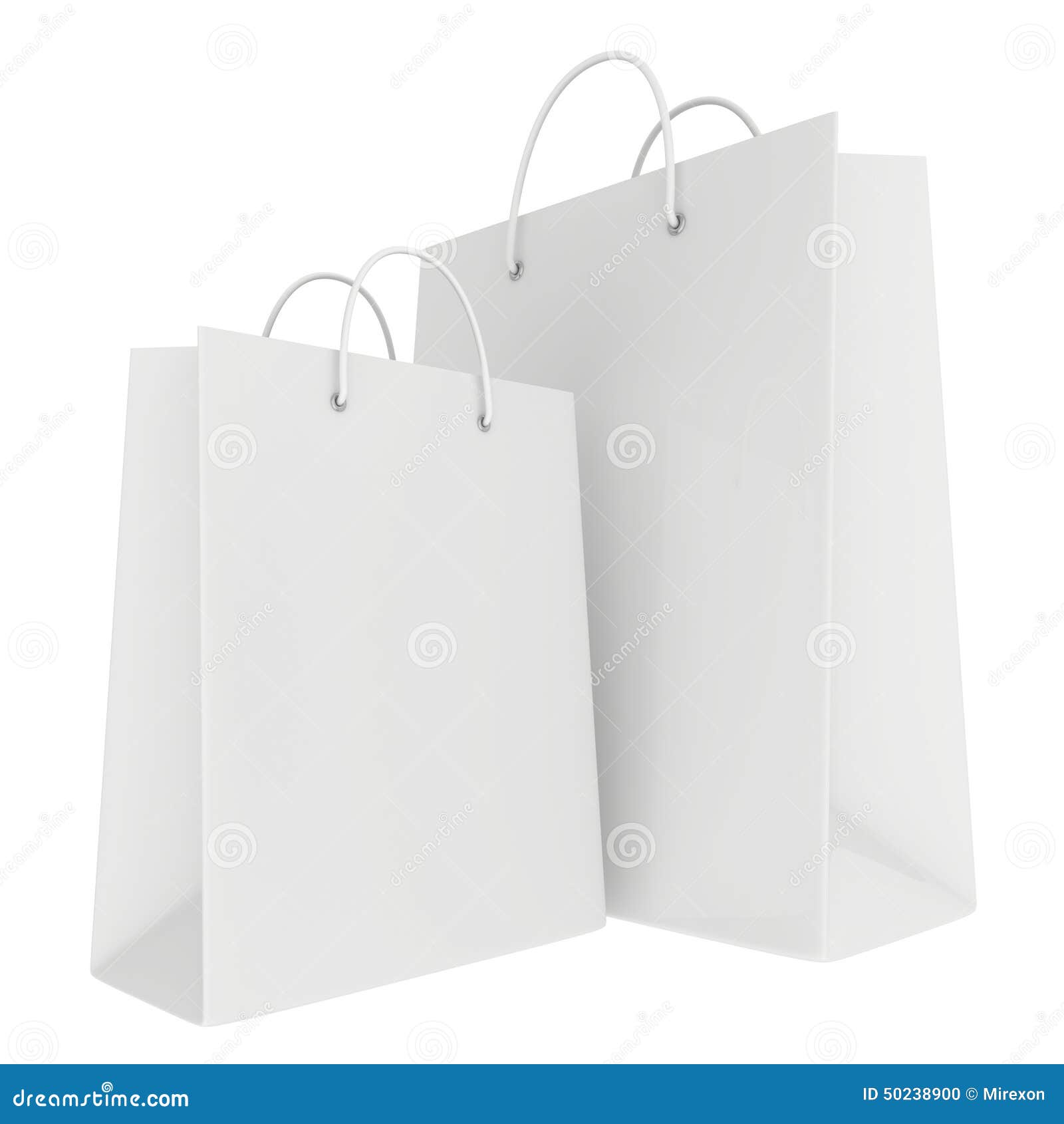 Empty Bags Isolated on White Background Stock Illustration ...