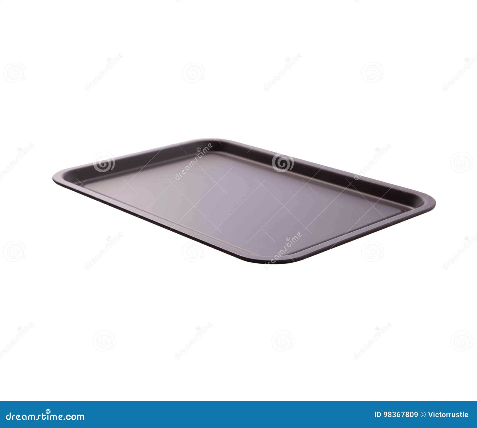 Empty Baking Tray for Pizza Close Up Top View Isolated Square. Mock Up ...