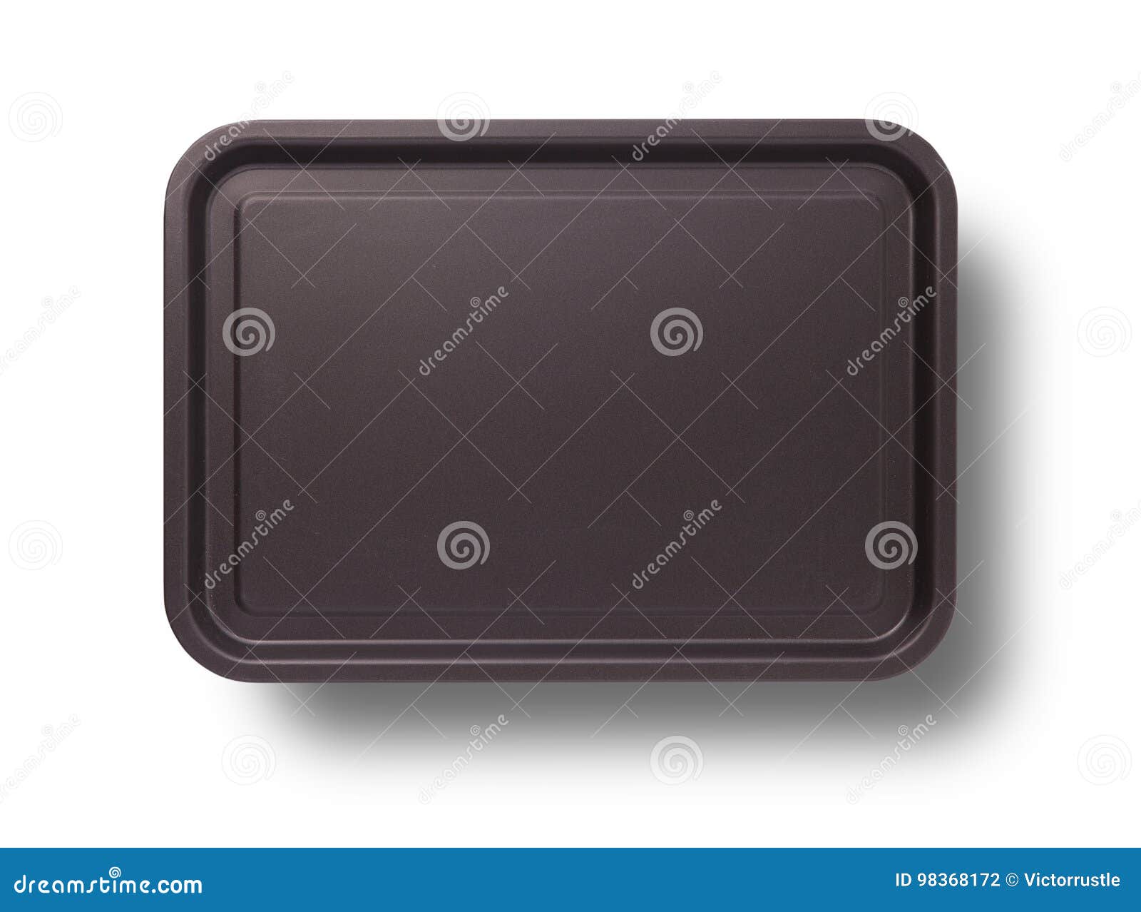 Empty Baking Tray with Shadow for Pizza Close Up Top View Isolated ...