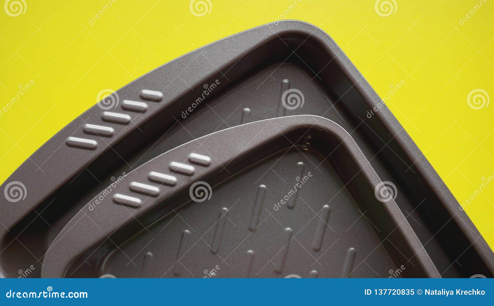 Empty Baking Tray. View from Above. Stock Image - Image of equipment ...