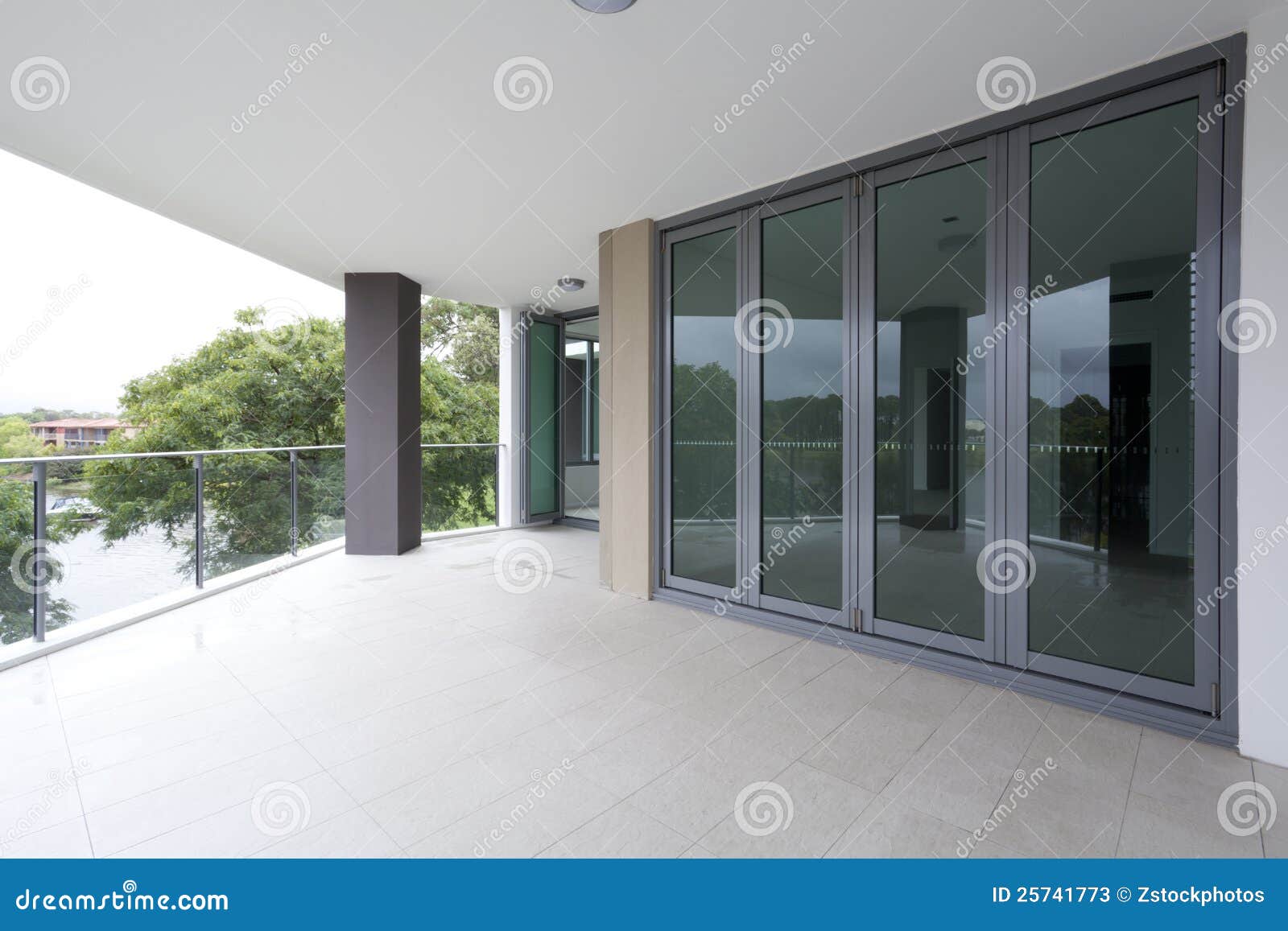Empty balcony stock image. Image of overlooking, glass - 25741773