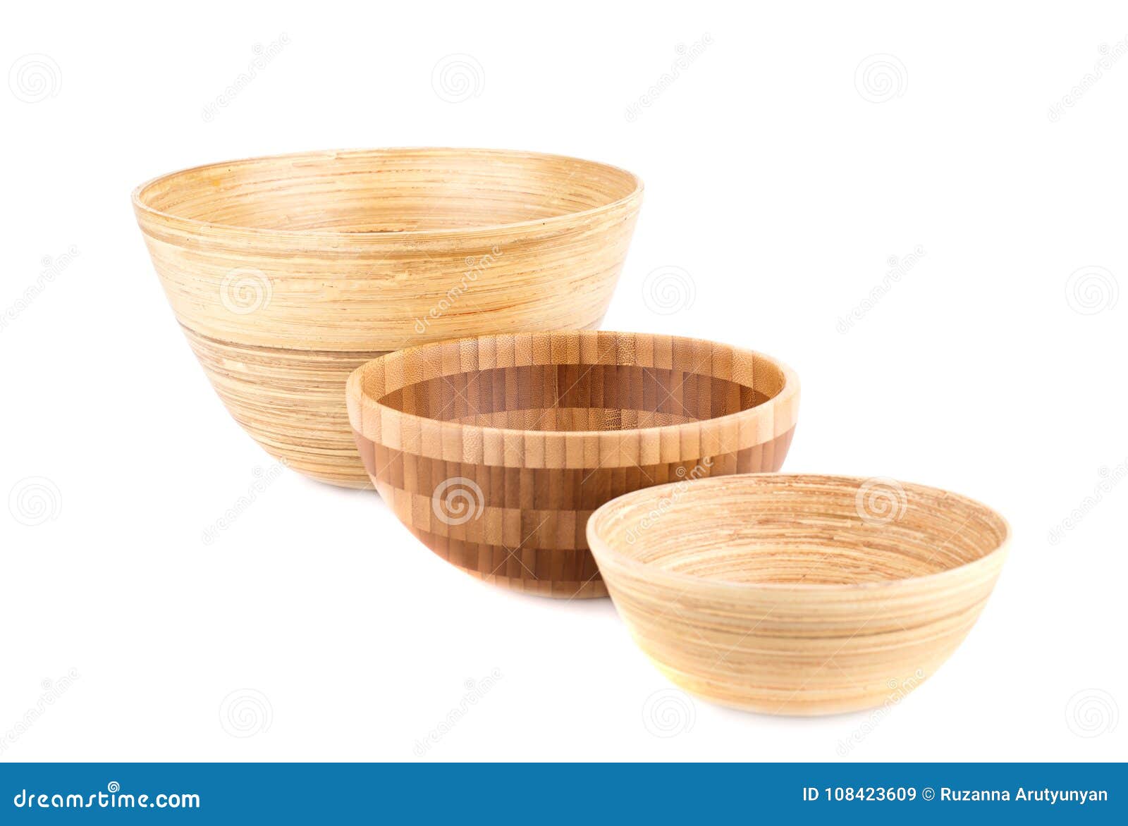 Bamboo bowls stock image. Image of bowl, domestic, design - 108423609
