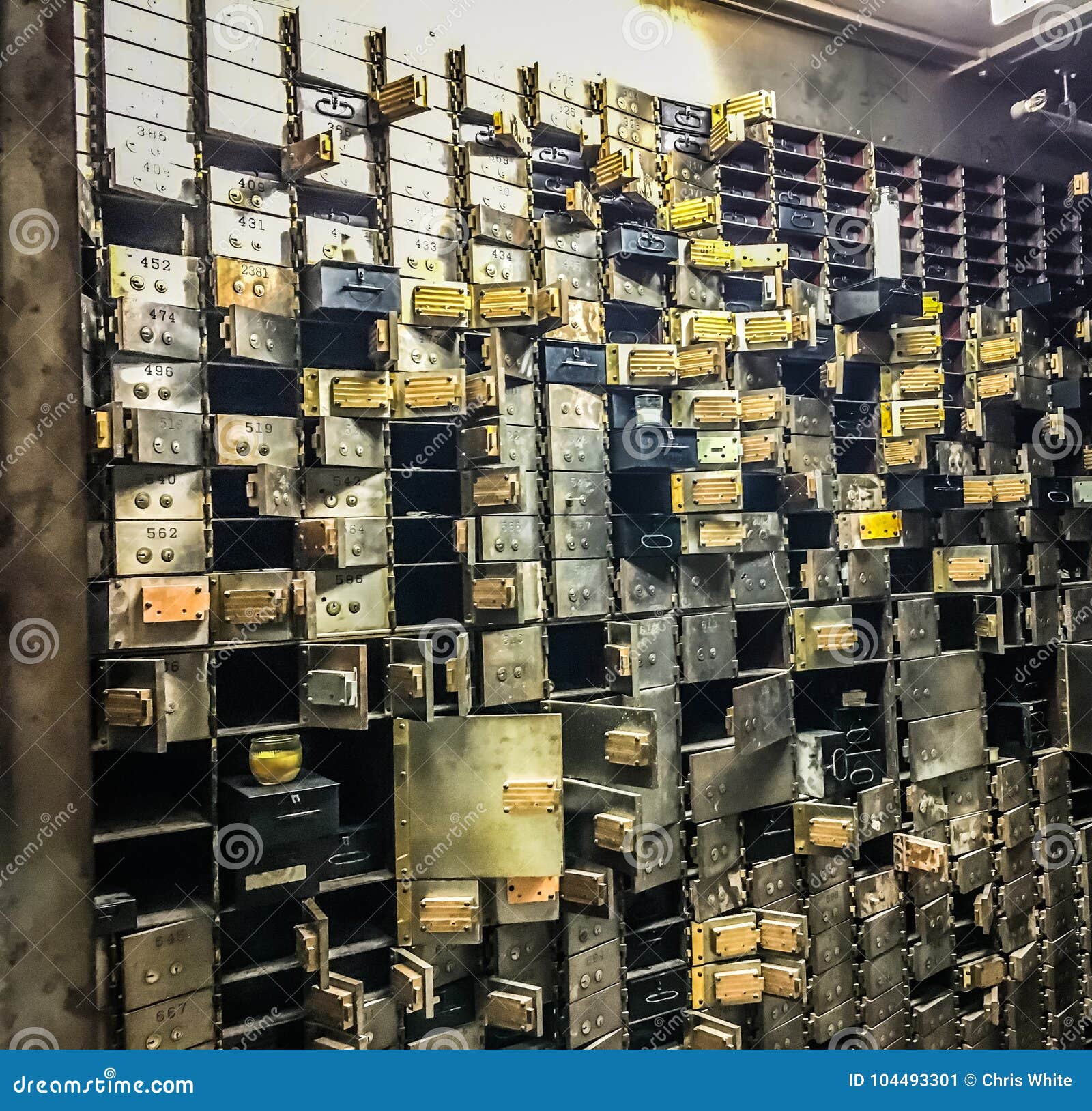 Empty bank vault stock image. Image of money, boxes - 104493301