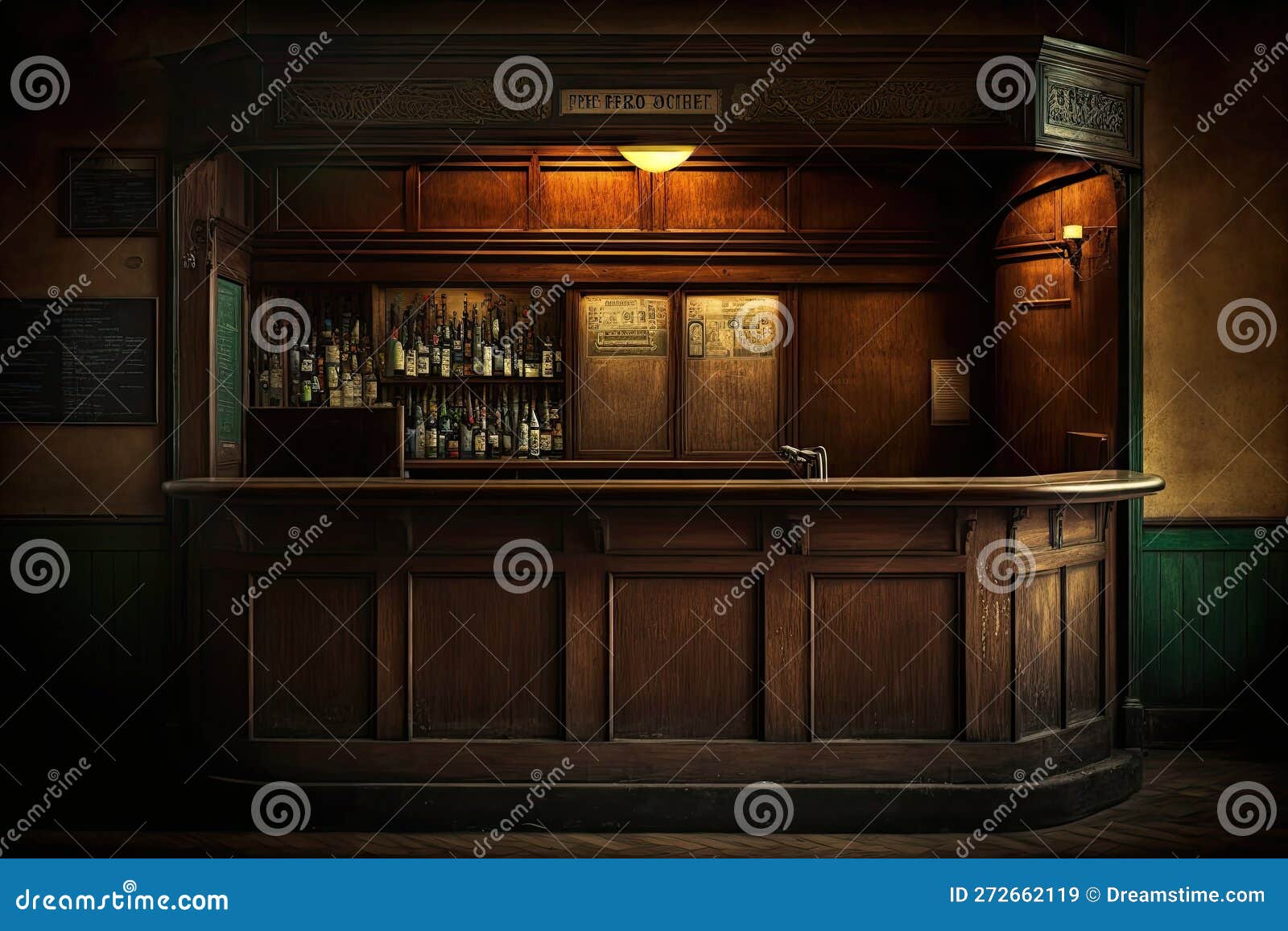 Modern empty bar stock illustration. Illustration of modern - 272662119