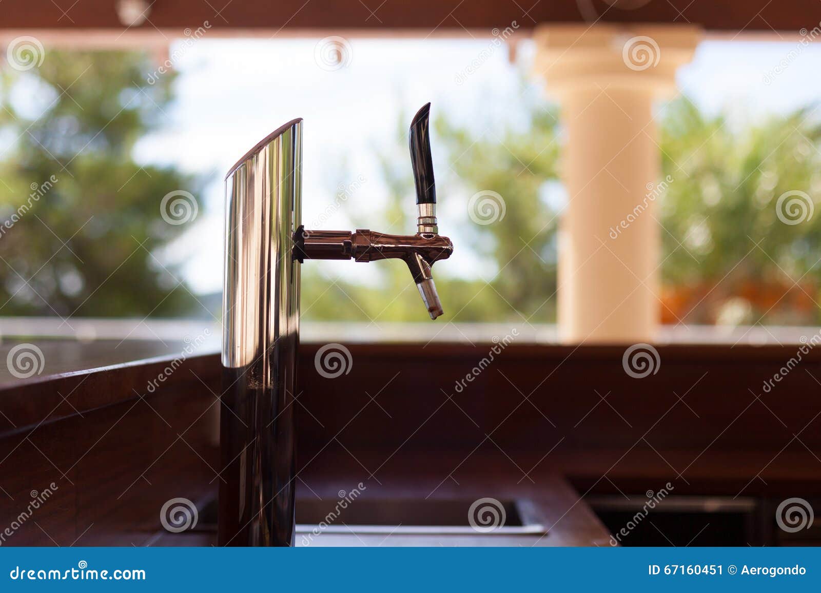 Empty Bar with Draft Beer Tap Stock Image - Image of light, alcohol ...