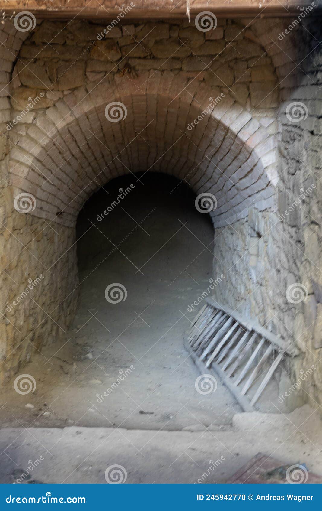 Deep Look into a Basement Pipe with Ladders in Lower Austrian Wine ...