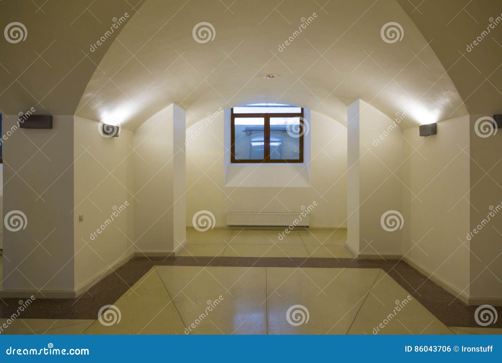 Empty basement showroom stock photo. Image of room, white - 86043706
