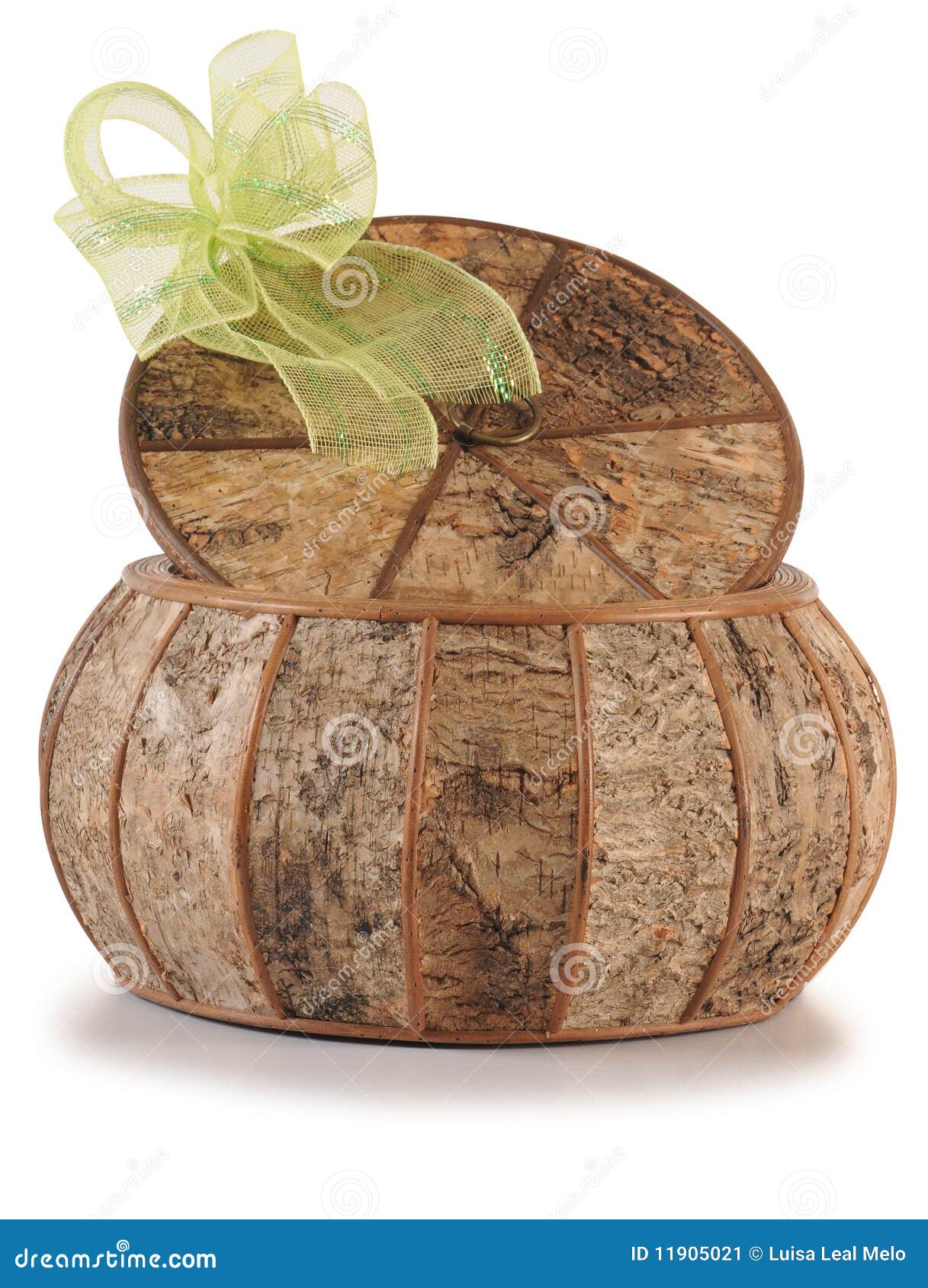 Empty Basket with Ribbon. Series..... Stock Image - Image of bamboo ...