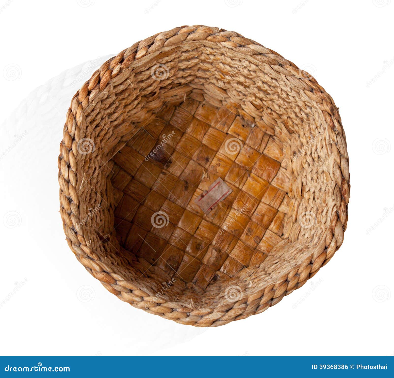 Empty Basket Top View Isolated Stock Photo - Image of summer, symbol ...